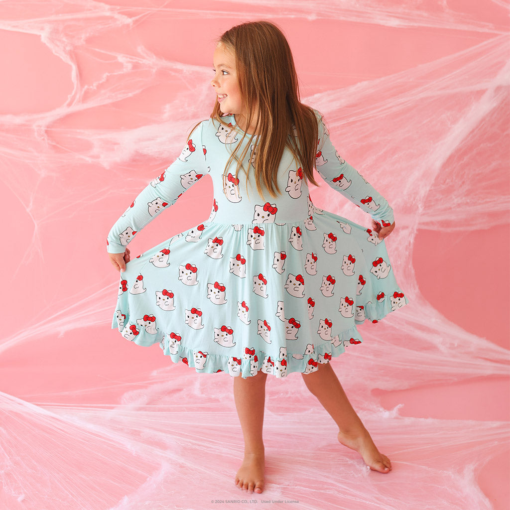 Hello Kitty® Ghost Ruffled Twirl Dress - Borderfree