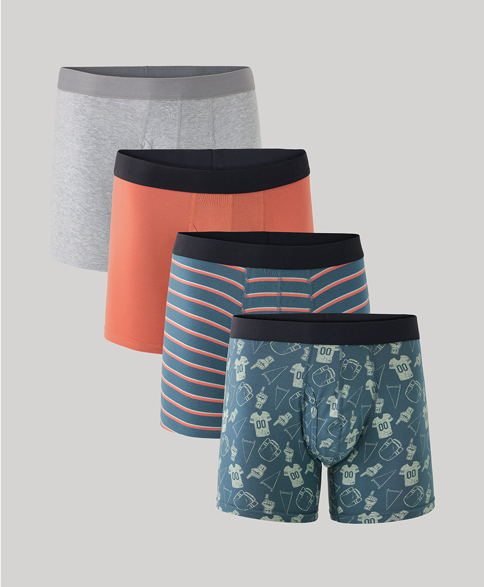 Organic Everyday Boxer Brief 4-Pack by pact in Touchdown Fair Trade ...