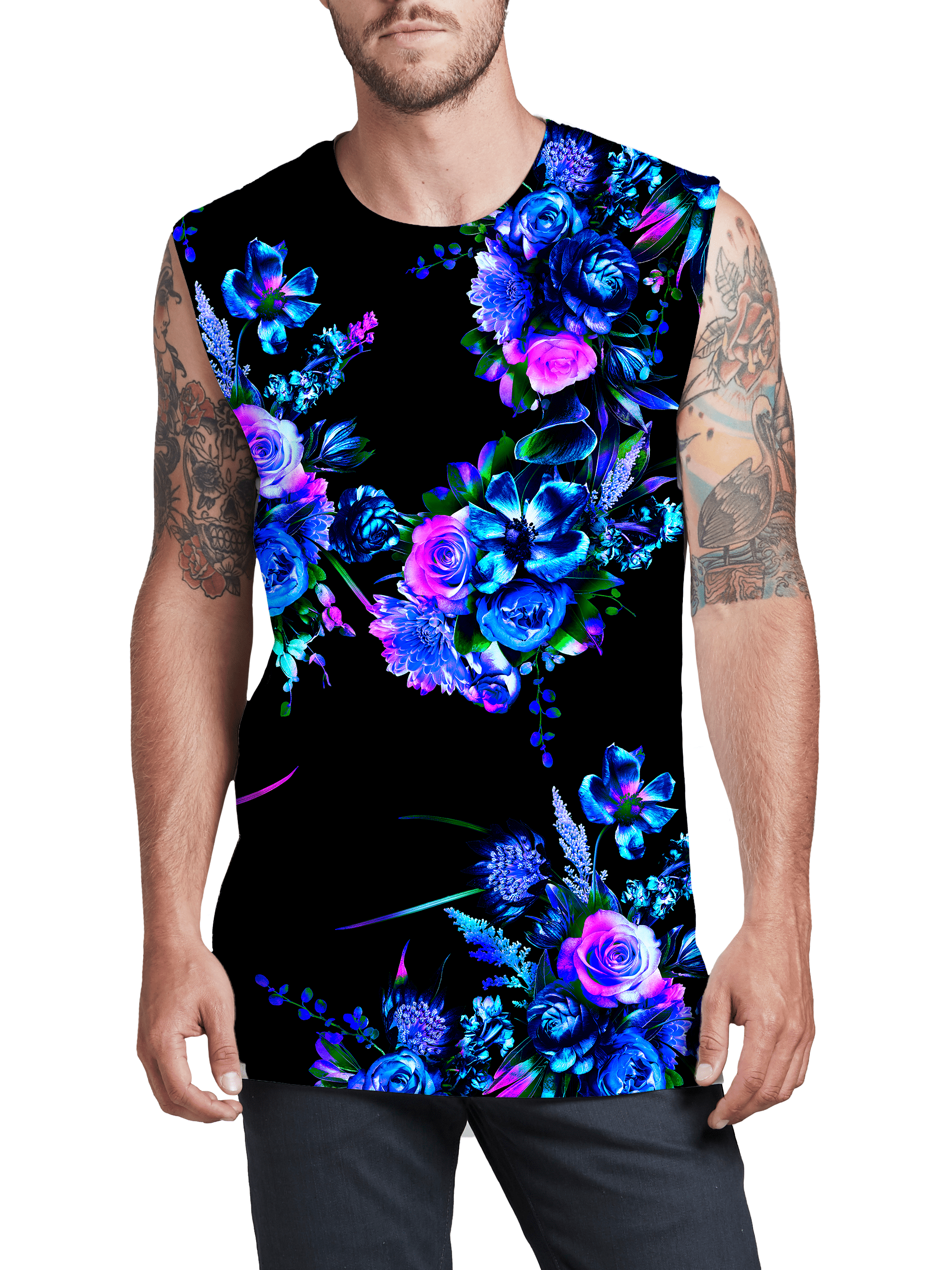 Midnight Garden Men's Muscle Tank - Borderfree