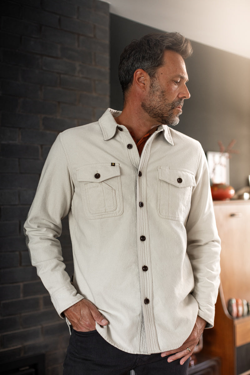 &SONS Washburn Shirt Off White - Borderfree