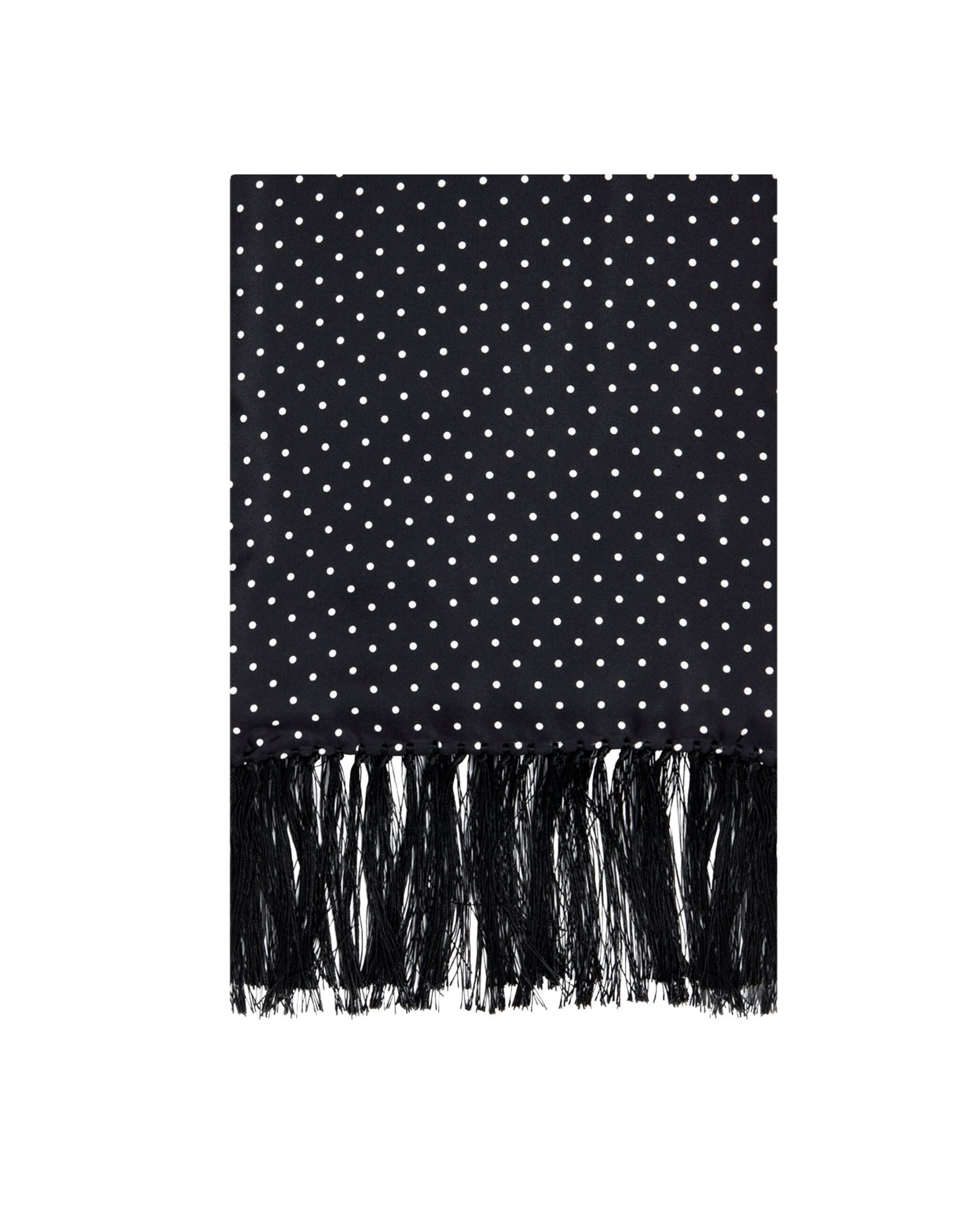 Black Velvet Spot Evening Scarf - Borderfree