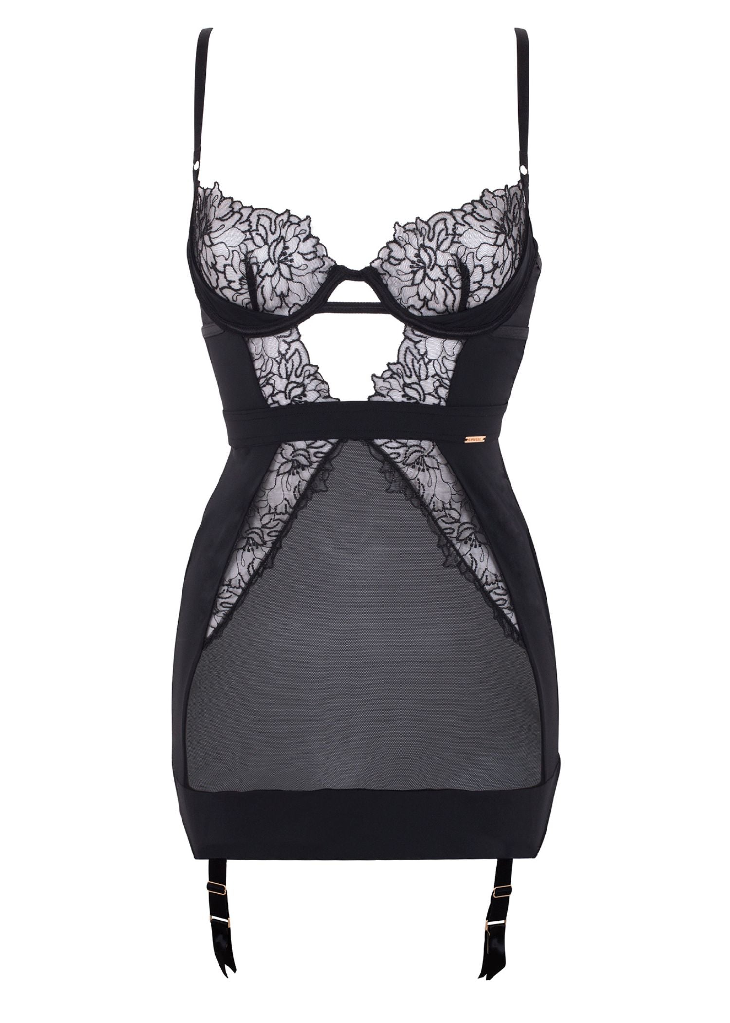 Alanna Longline Basque Dress - Borderfree