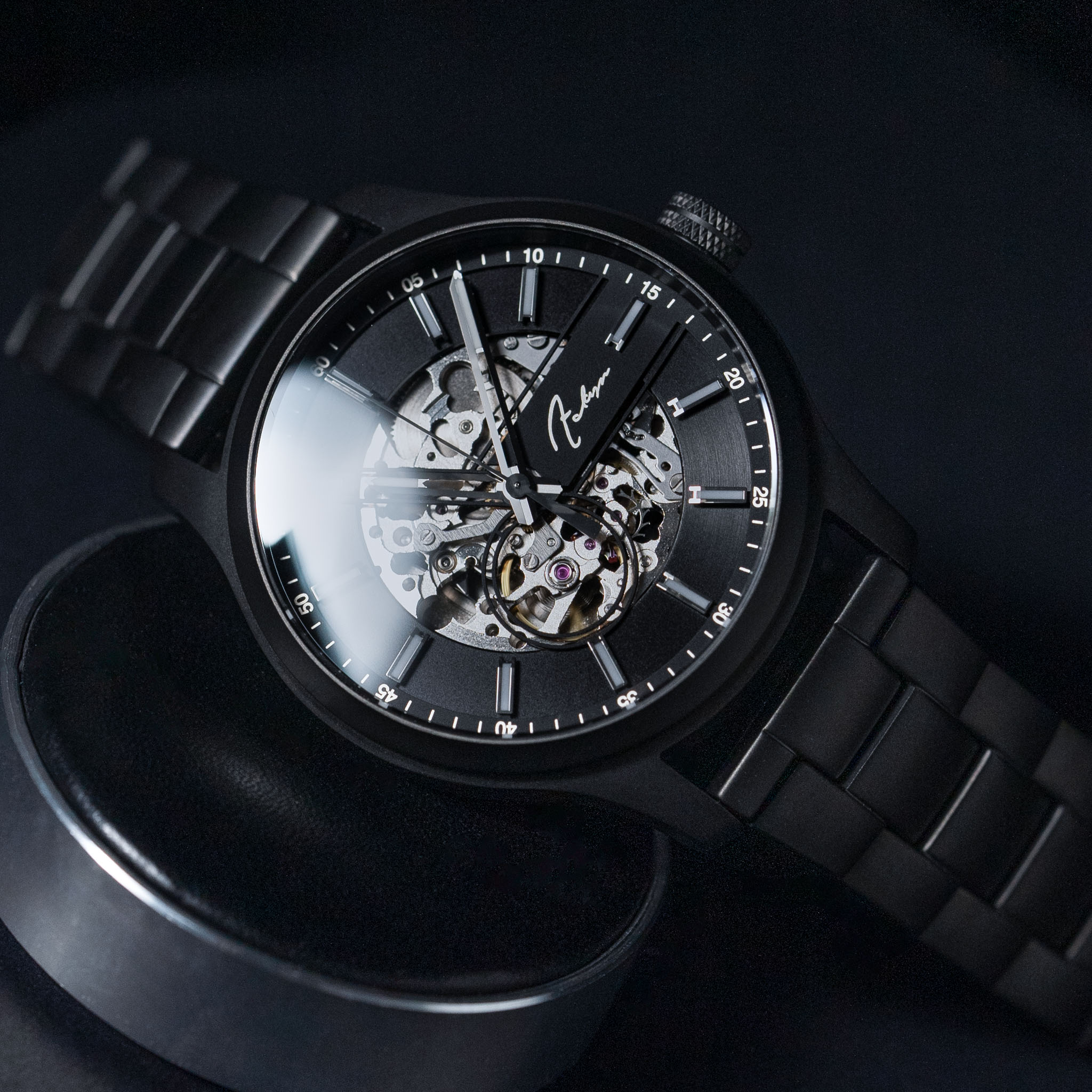 CUSTOM Mechanical Watch | 44mm | EONIQ Navigator 7 - Matte Black ...