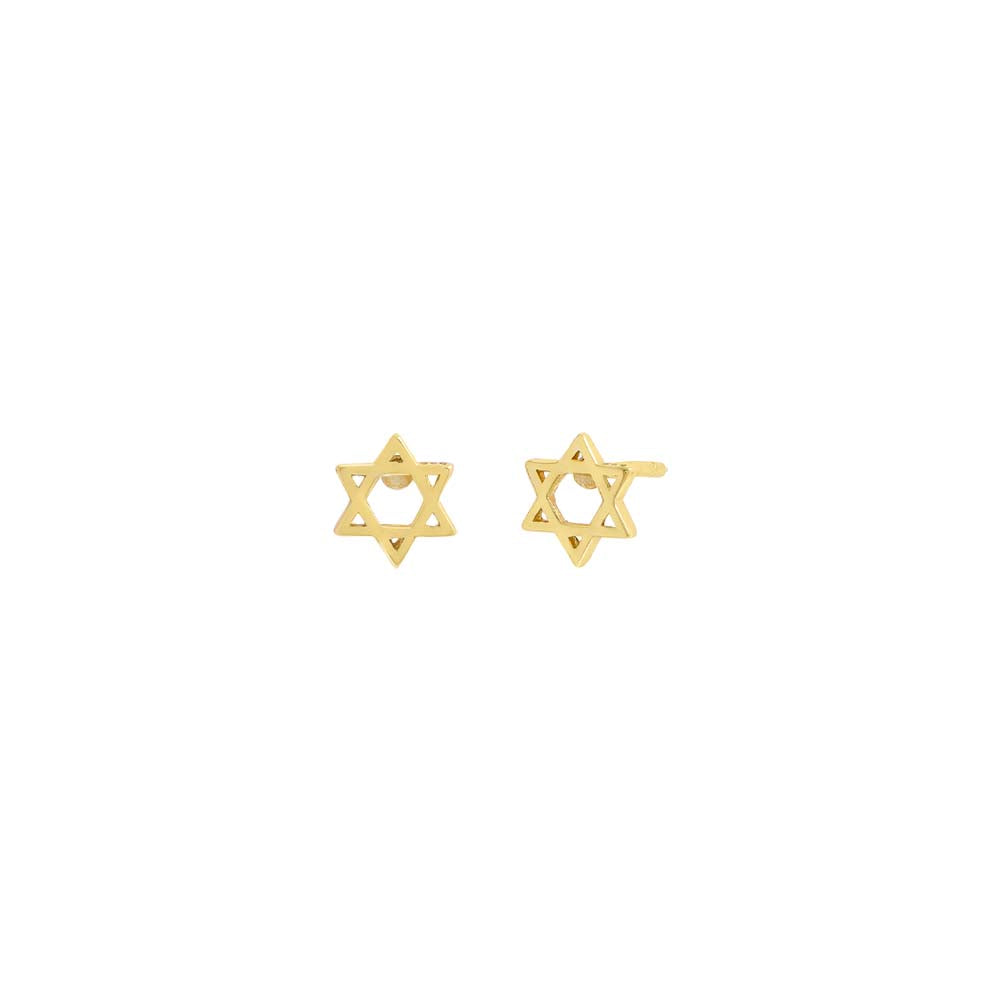 Solid Star Of David Stud Earring - Borderfree