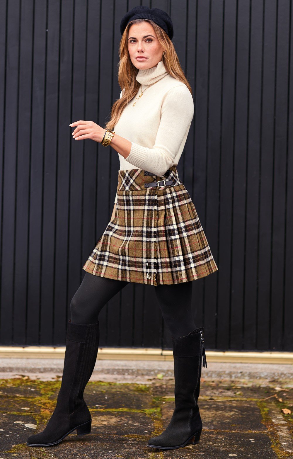 House of Bruar Ladies Short Tweed Kilt - Borderfree