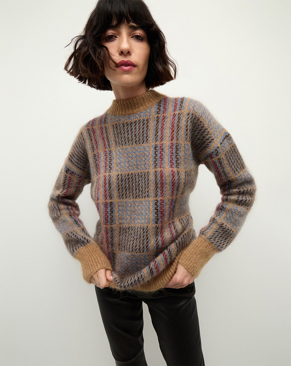 Bristol Plaid Sweater - Borderfree