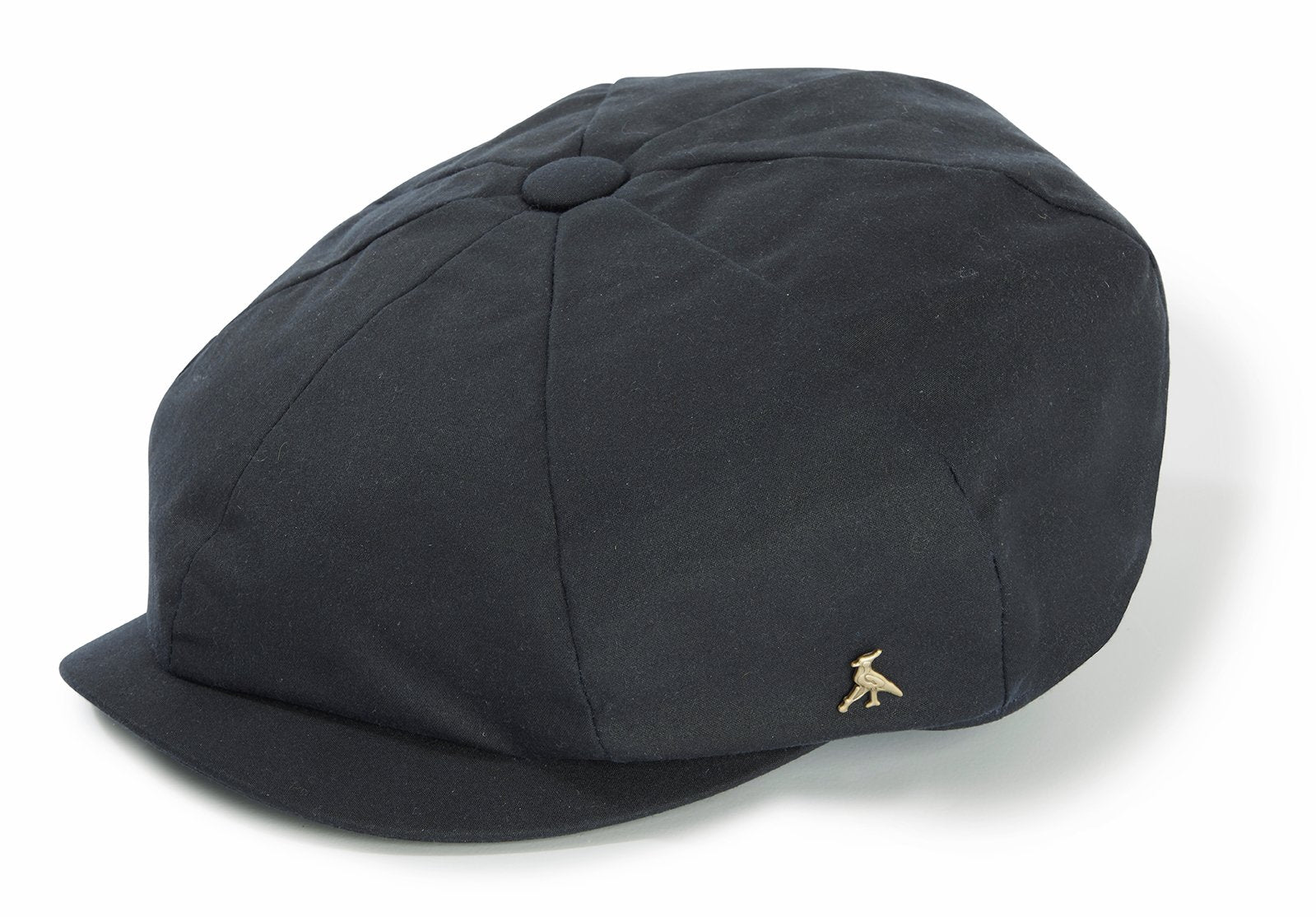 The Hengrave Wax Baker Boy Cap in Navy - Borderfree
