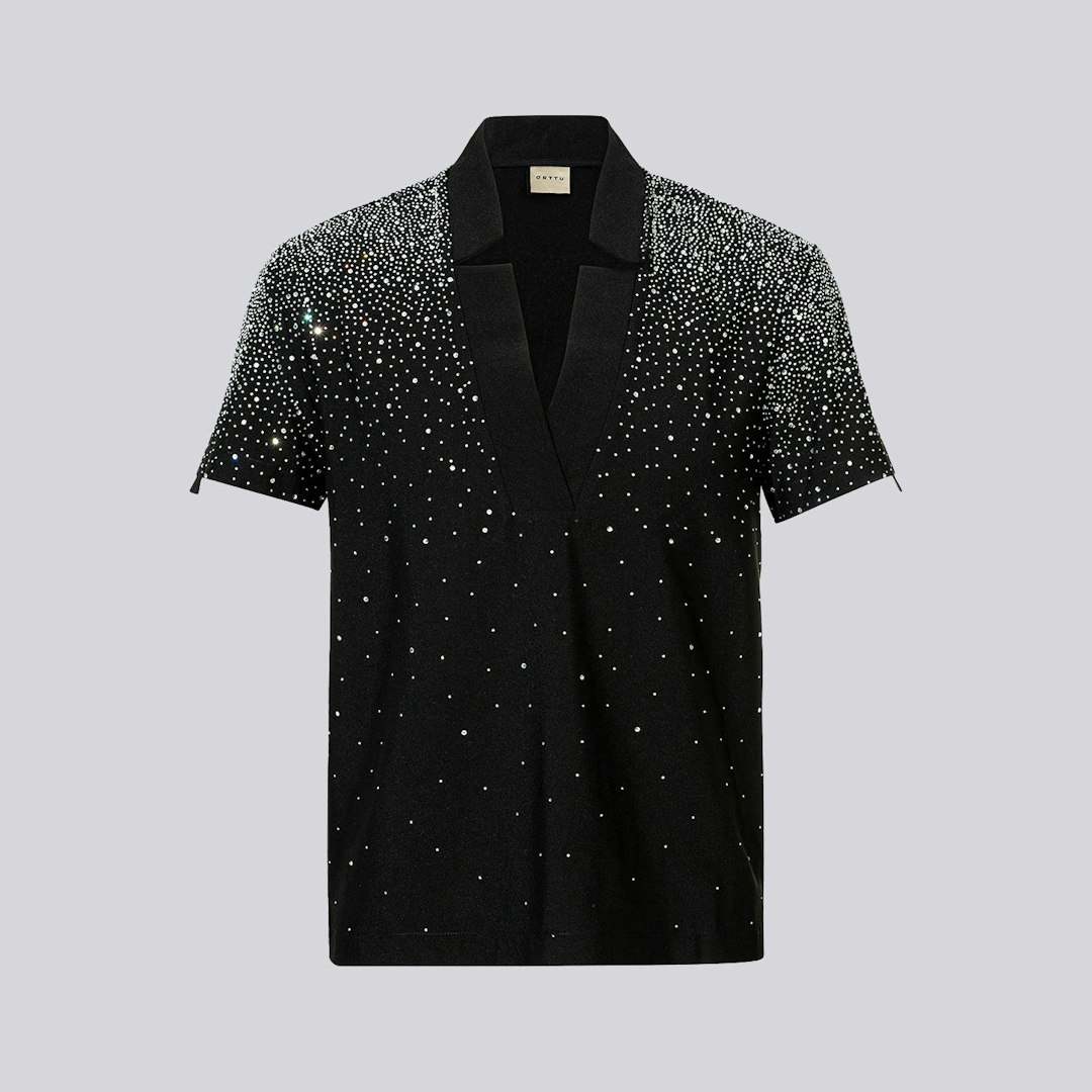 Star Neck Diamond Shirt - Borderfree