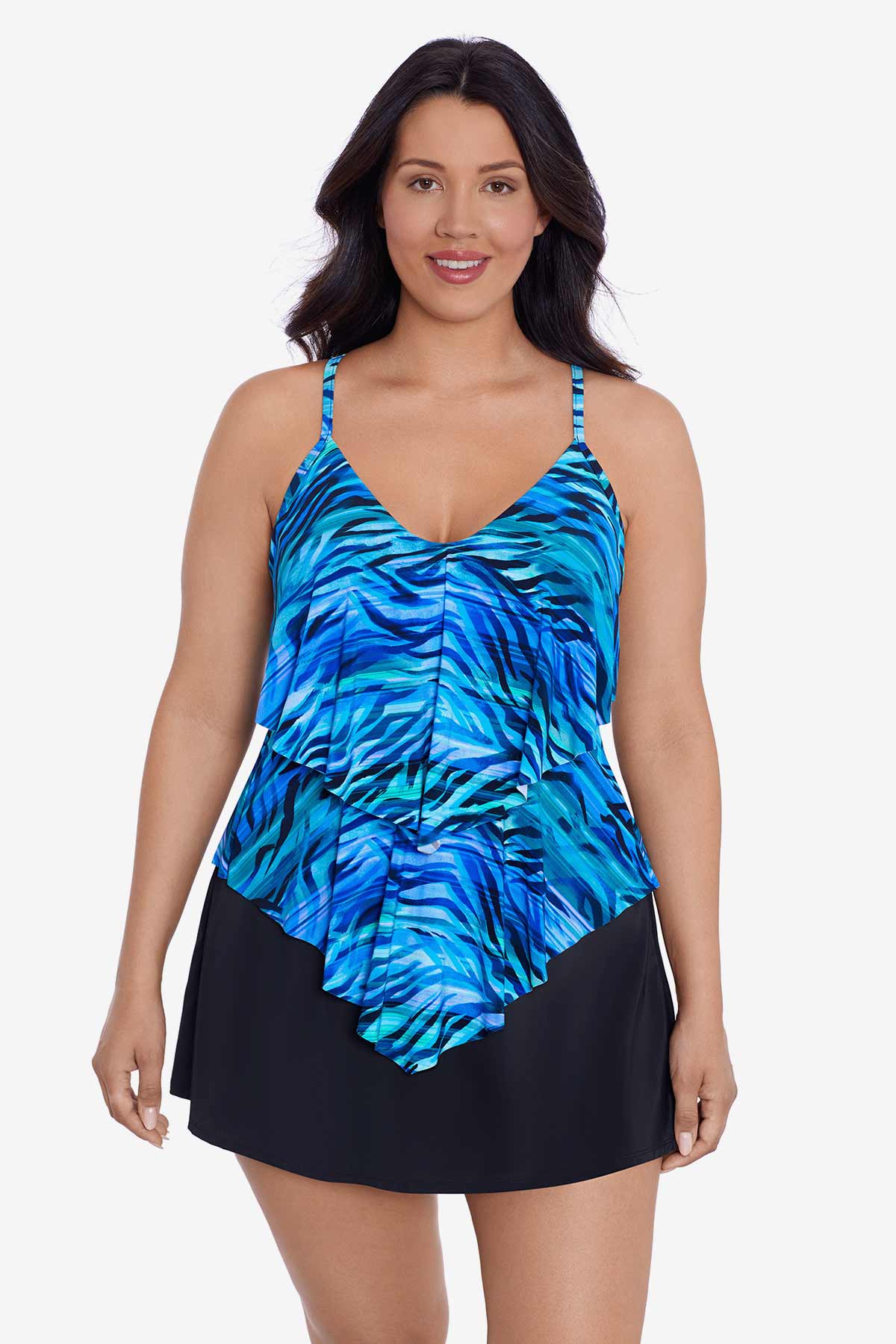 Plus Size Ronnie Tankini Top - Wave Catcher - Borderfree