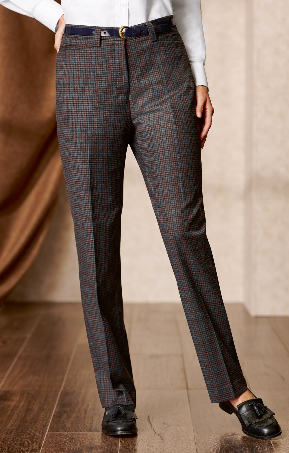 House of Bruar Ladies Classic Wool Blend Trousers - Borderfree