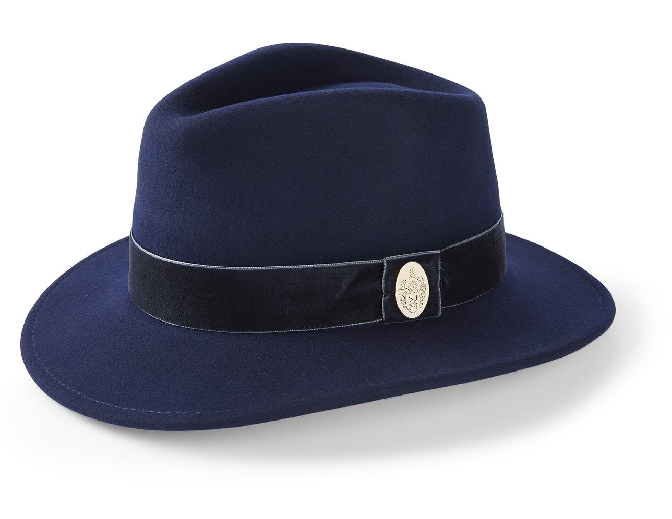 The Chelsworth Fedora in Navy - Borderfree