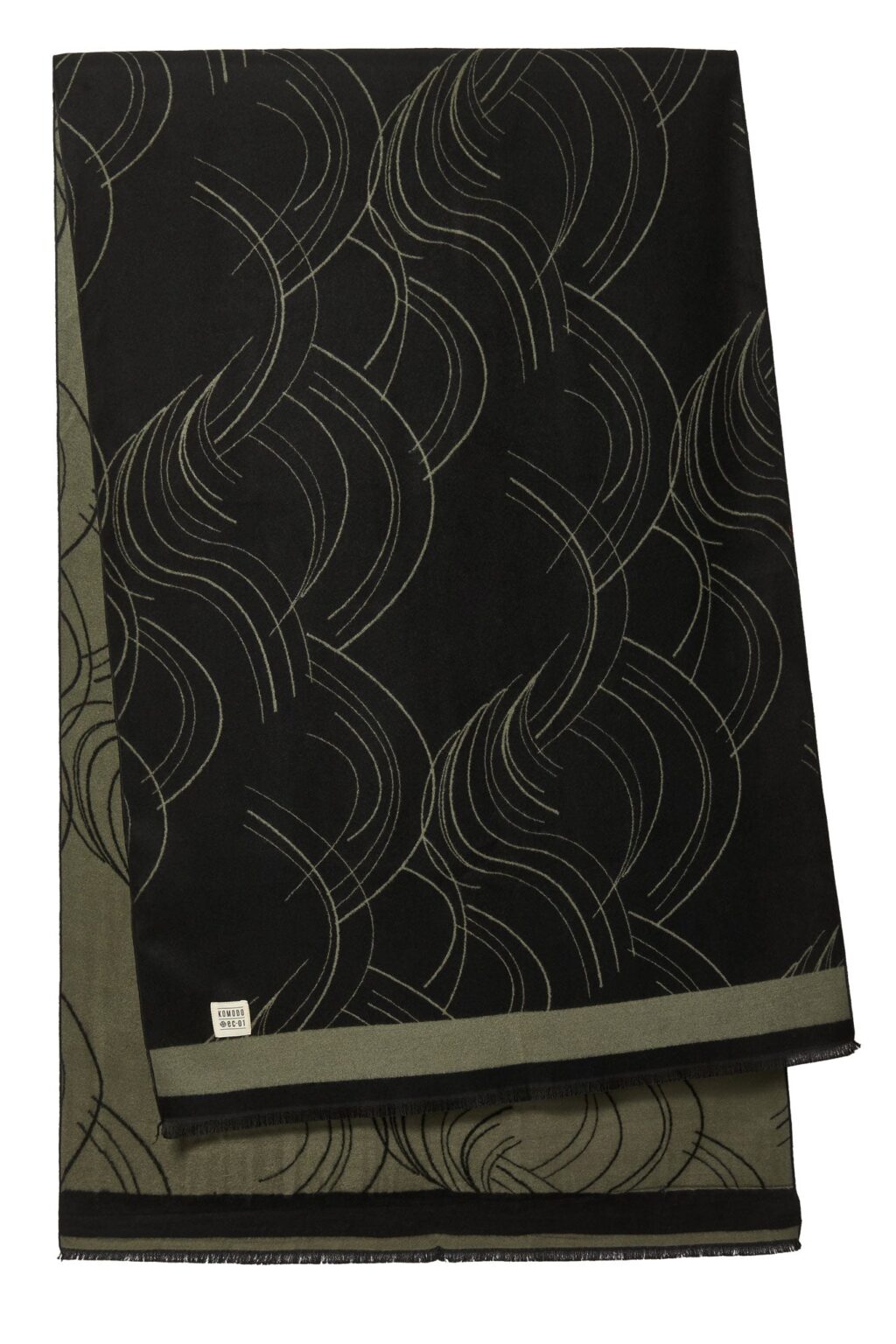 RAINBOW Rayon Shawl Moss - Borderfree