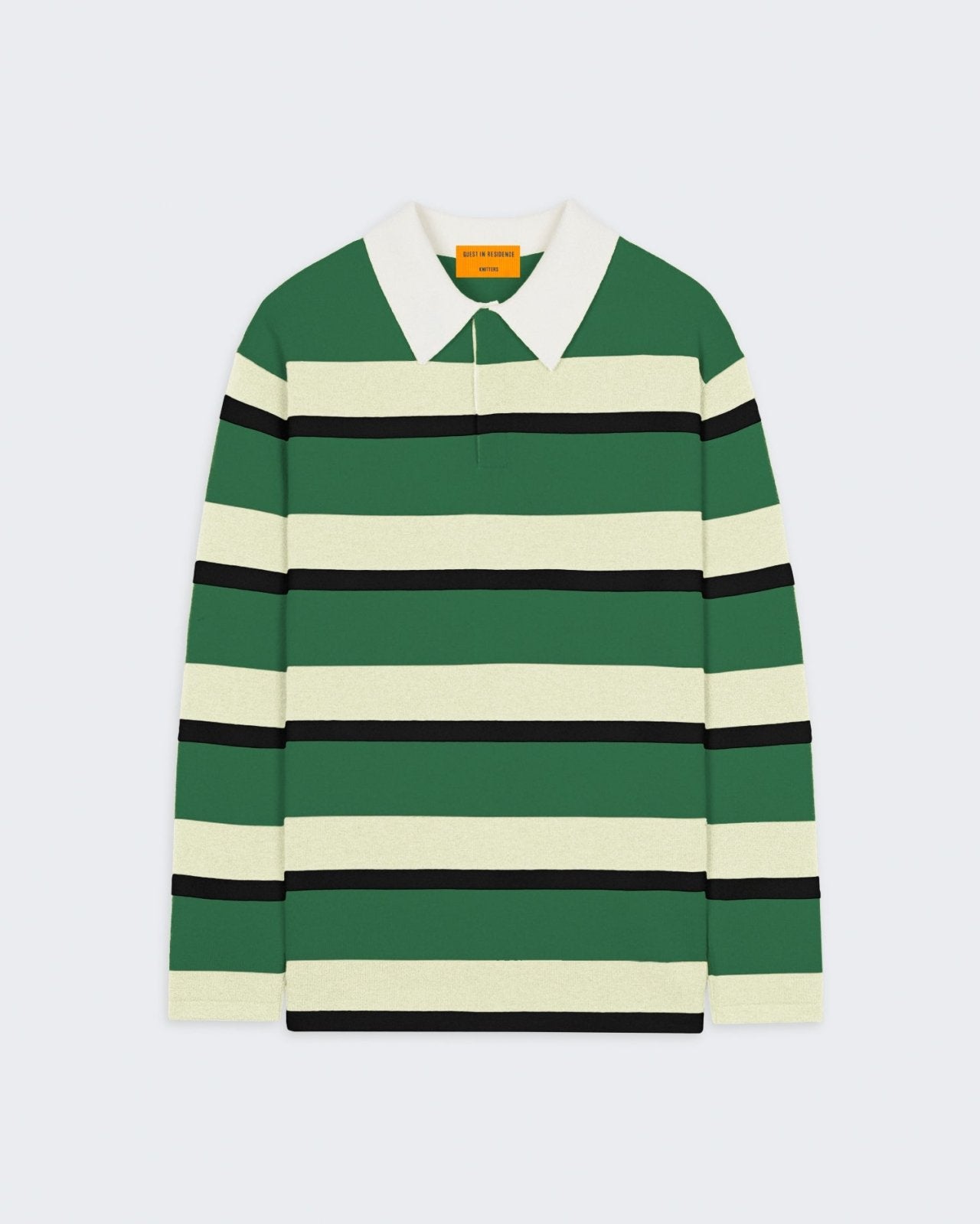 Striped Rugby - Rainforest/Cream Stripe - Borderfree