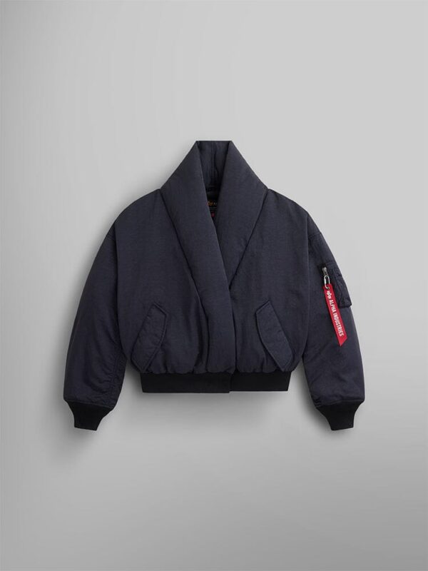 WOMEN'S SHAWL COLLAR BOMBER JACKET - Borderfree