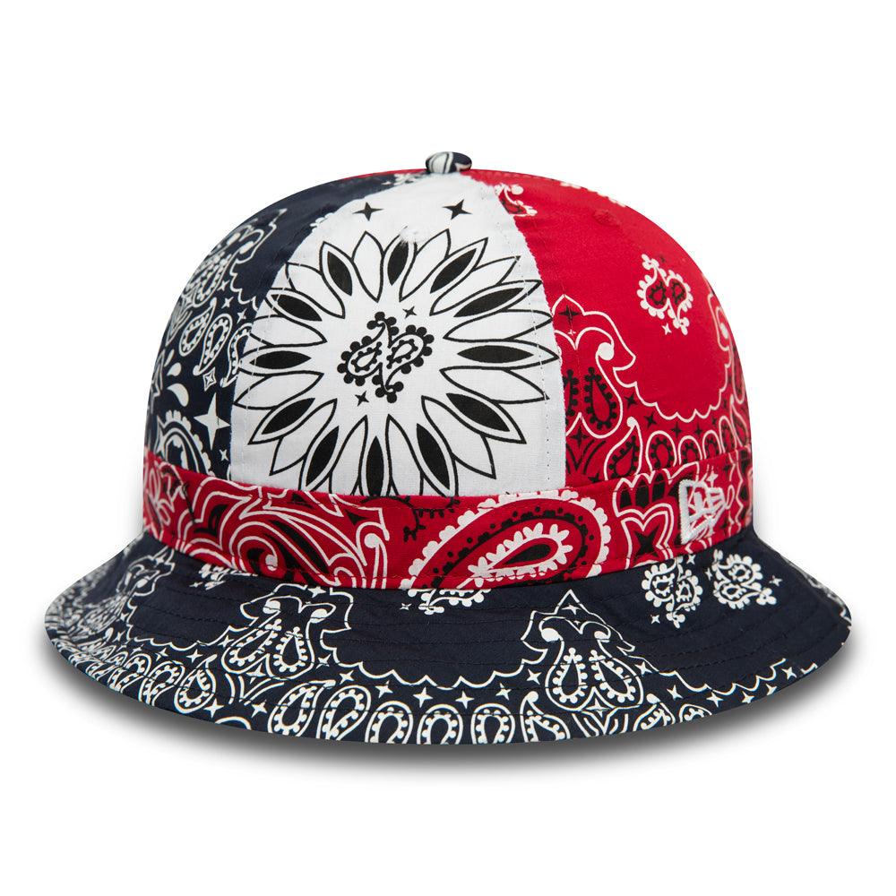 NEW ERA BUCKET PAISLEY NAVY/RED/WHITE BUCKET - Borderfree