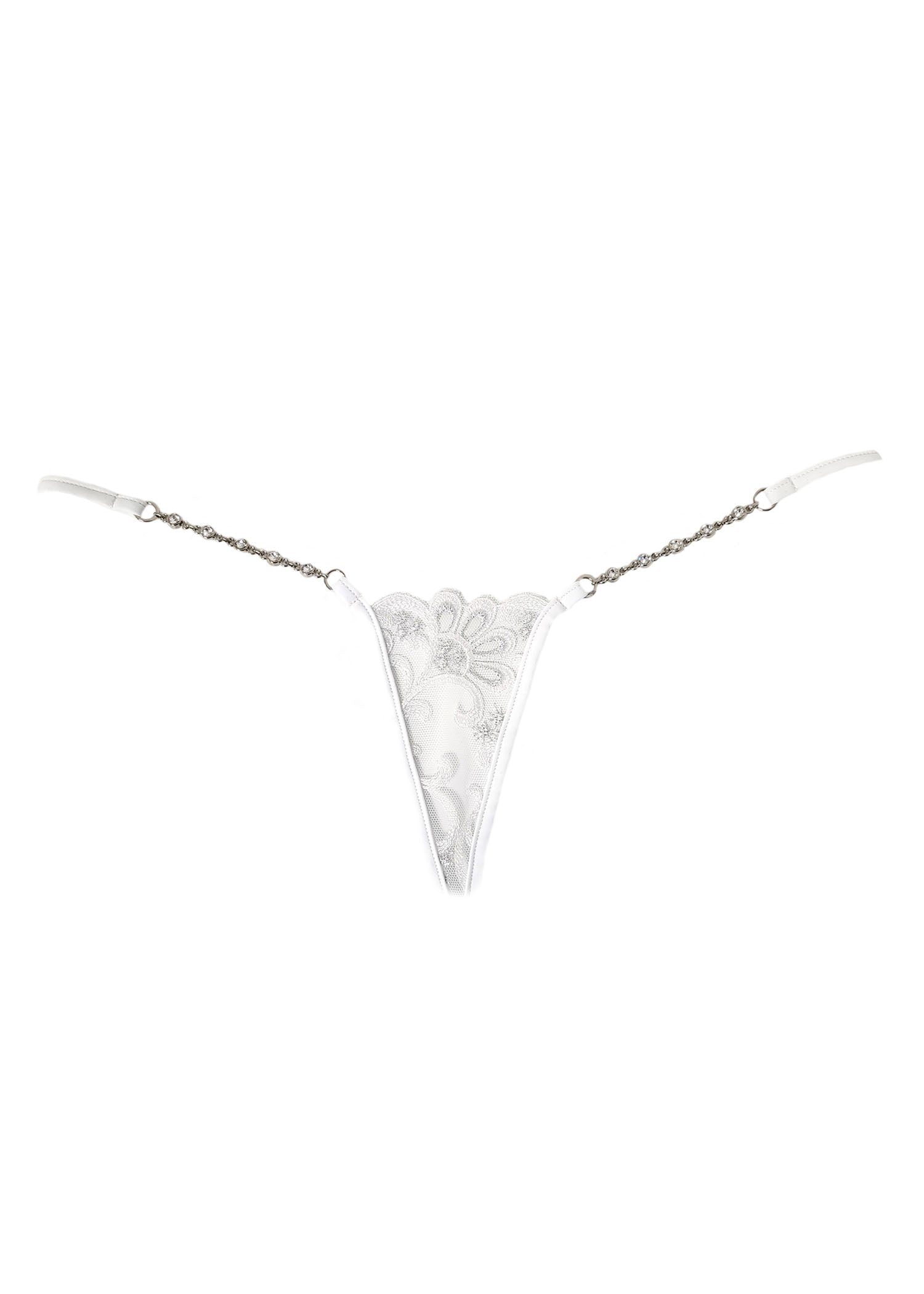 Young Love Luxury Micro G-String (White) - Borderfree