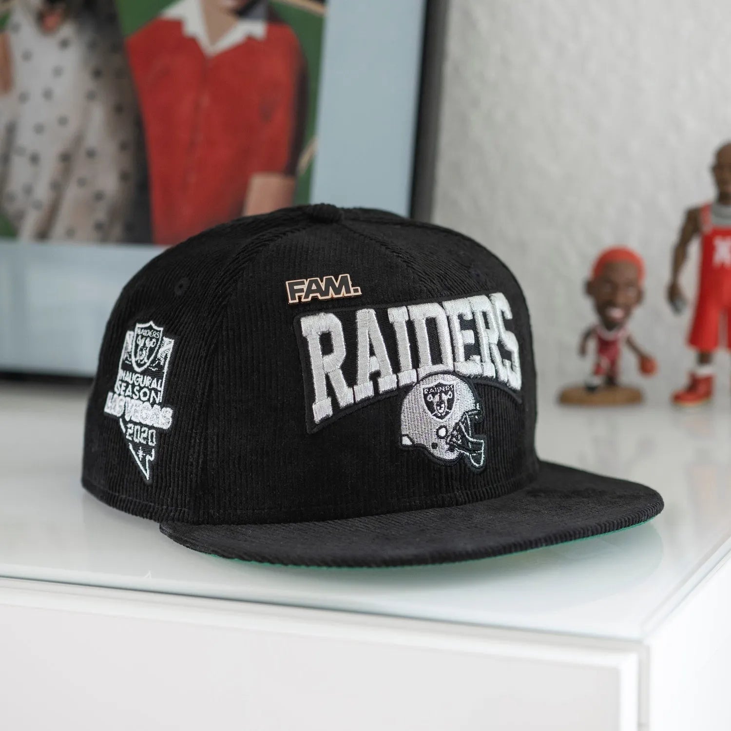NEW ERA 59FIFTY NFL LAS VEGAS RAIDERS INAUGURAL SEASON 2020 BLACK CORD ...