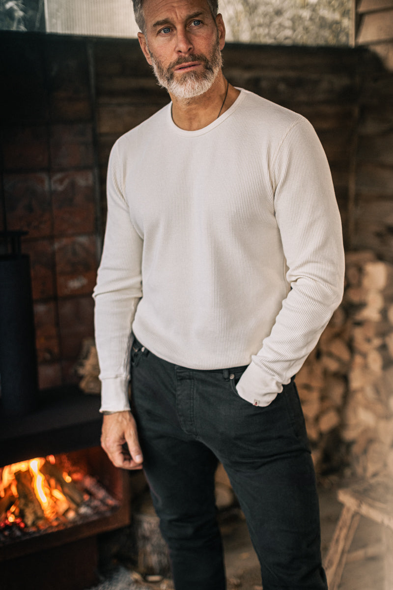 &SONS Base Waffle Crew Neck Raw - Borderfree