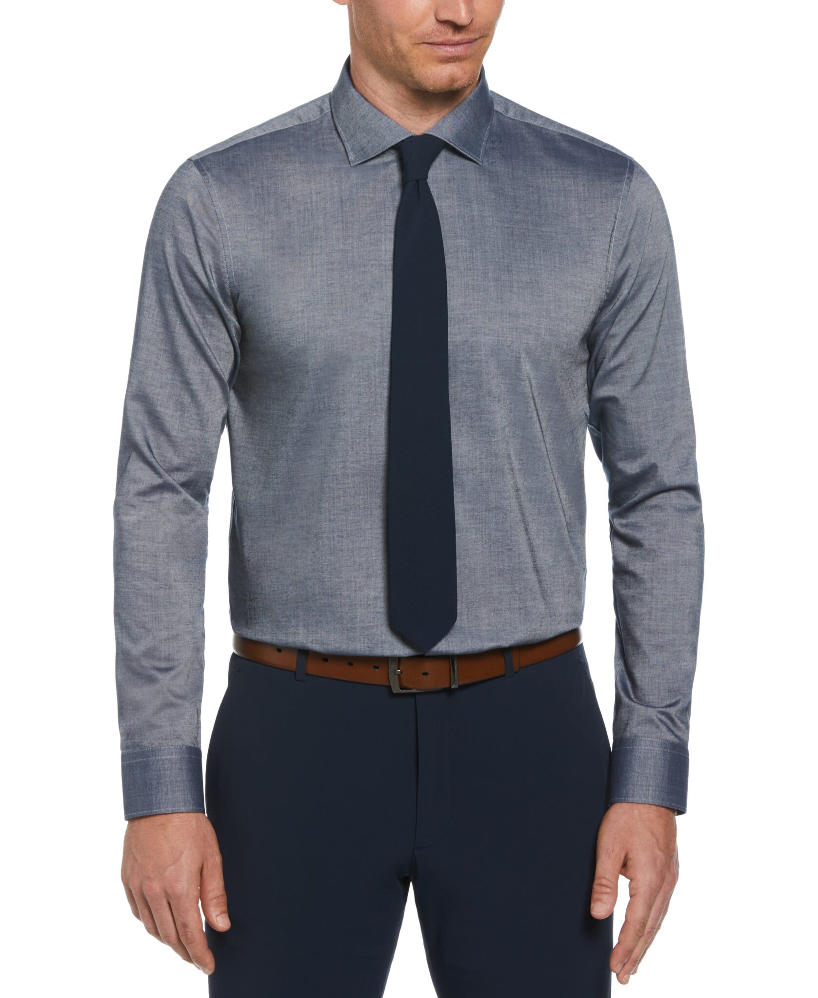 Slim Fit Luxe Button-Down Tencel Twill Shirt - Borderfree