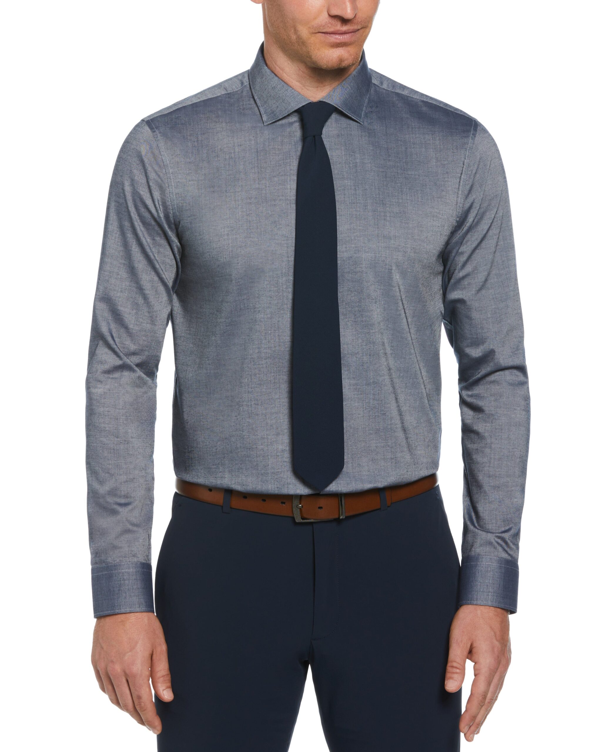 Slim Fit Luxe Button-Down Tencel Twill Shirt - Borderfree