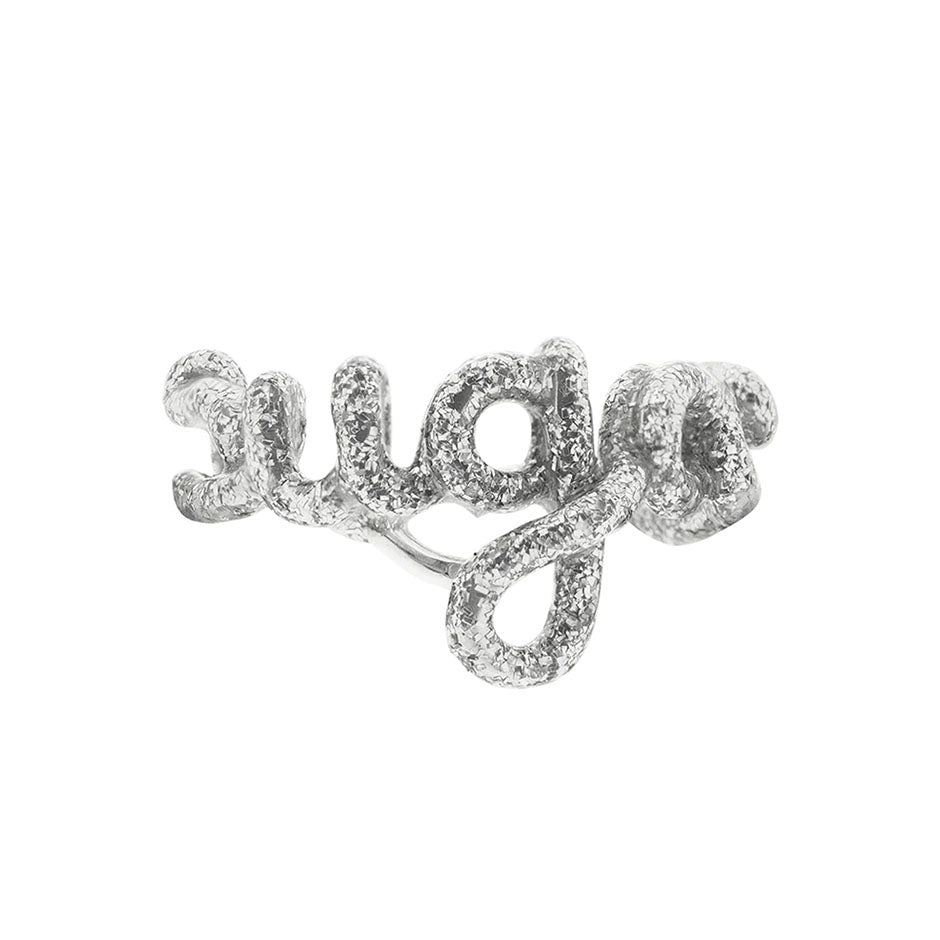 Sugar Hotscript Glitter Silver - Borderfree