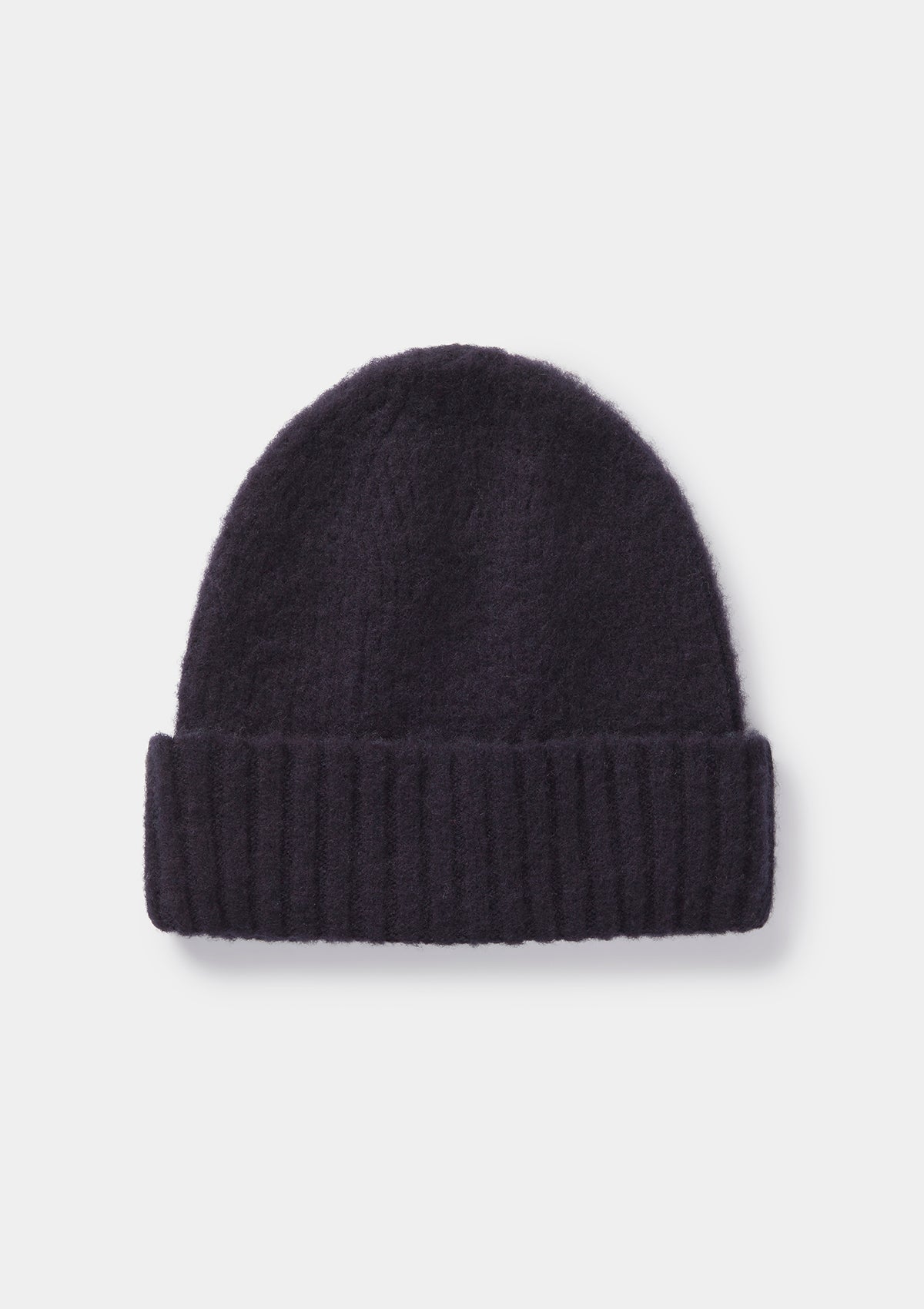 Ink Navy Lambswool Ribbed Beanie - Borderfree