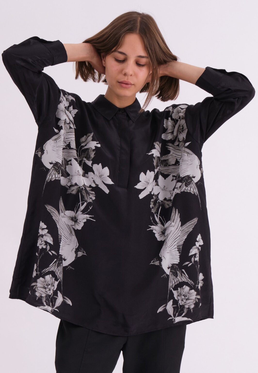 INVERSION SHIRT SWALLOW PRINT - Borderfree