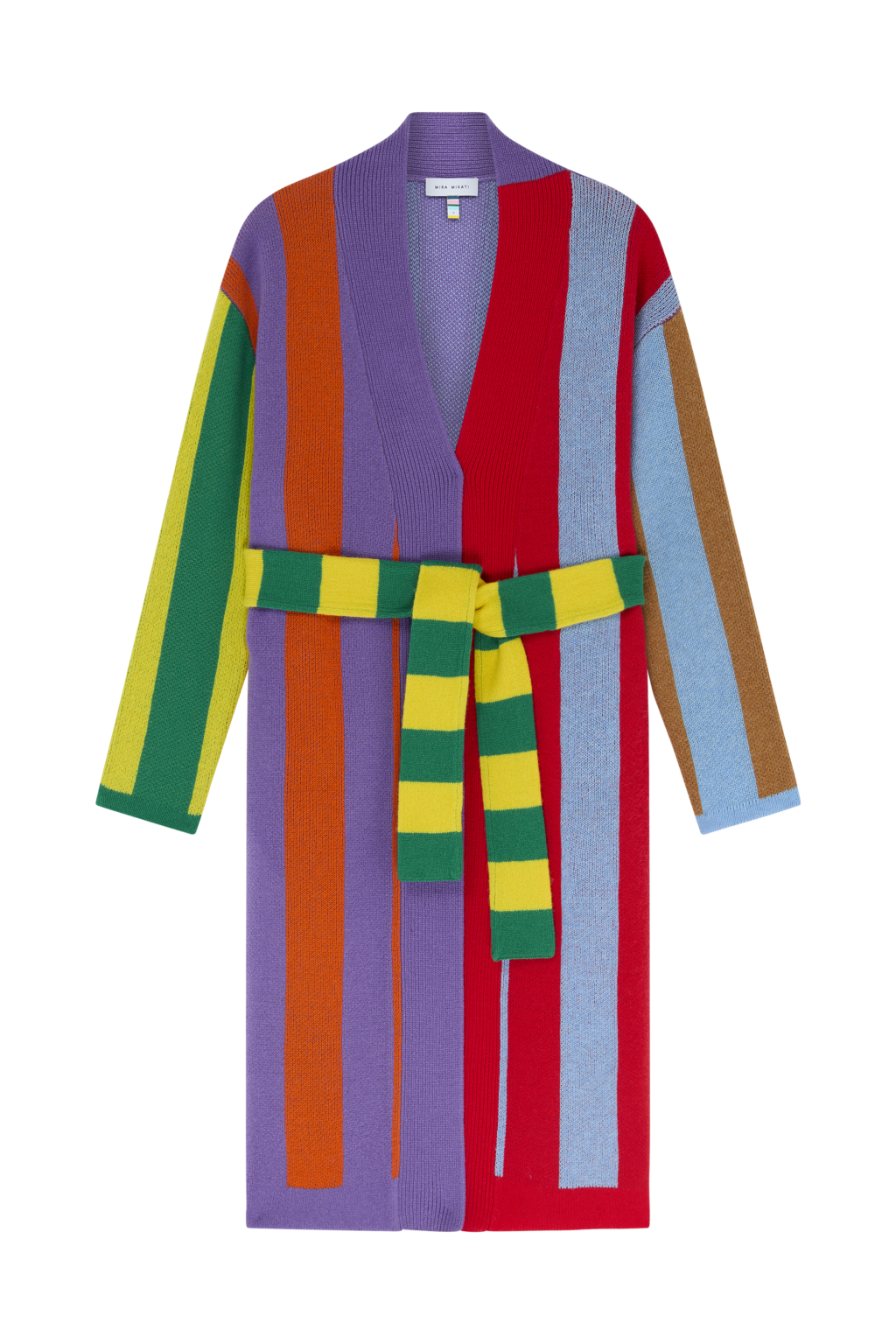 Colorblock Stripe Cardigan - Borderfree