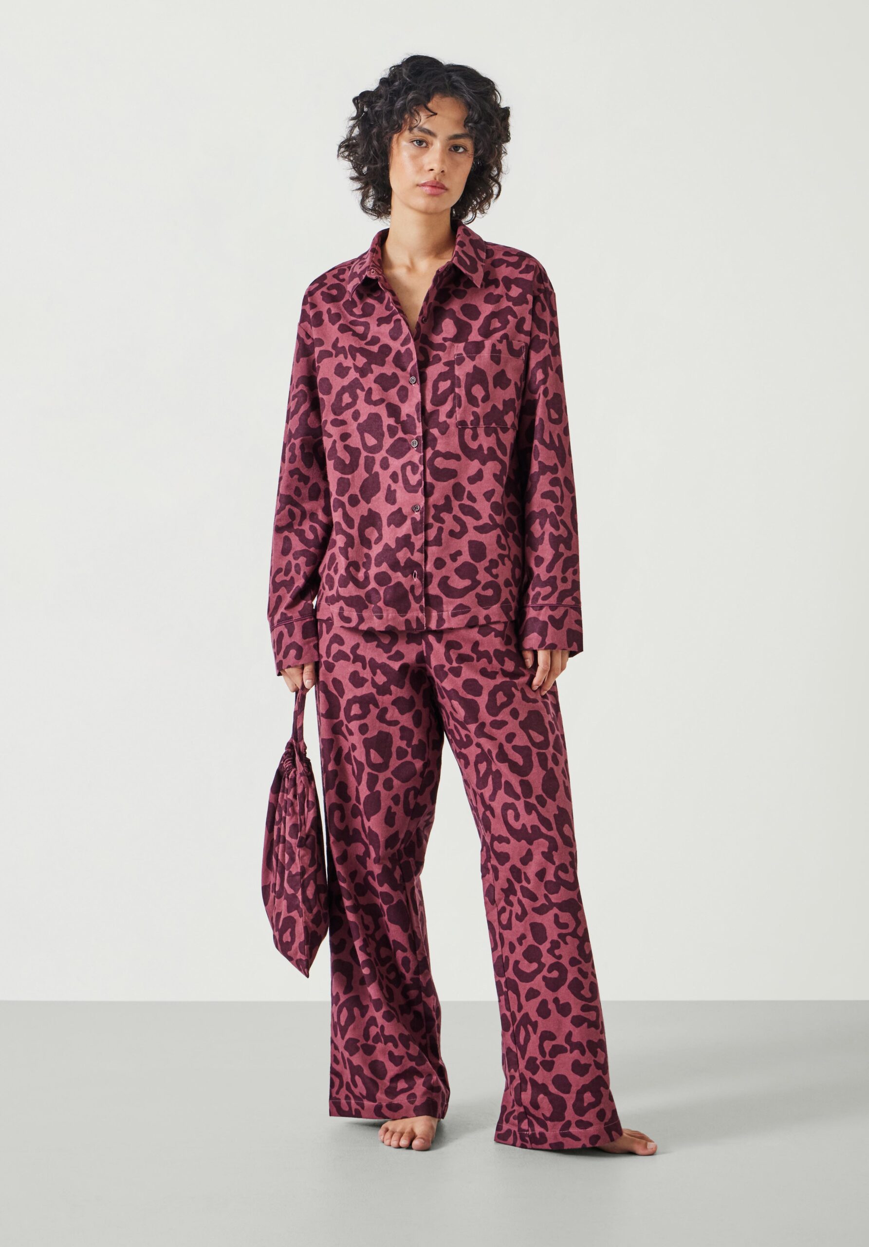 hush Luella Flannel Animal Print Pyjama Set - Borderfree