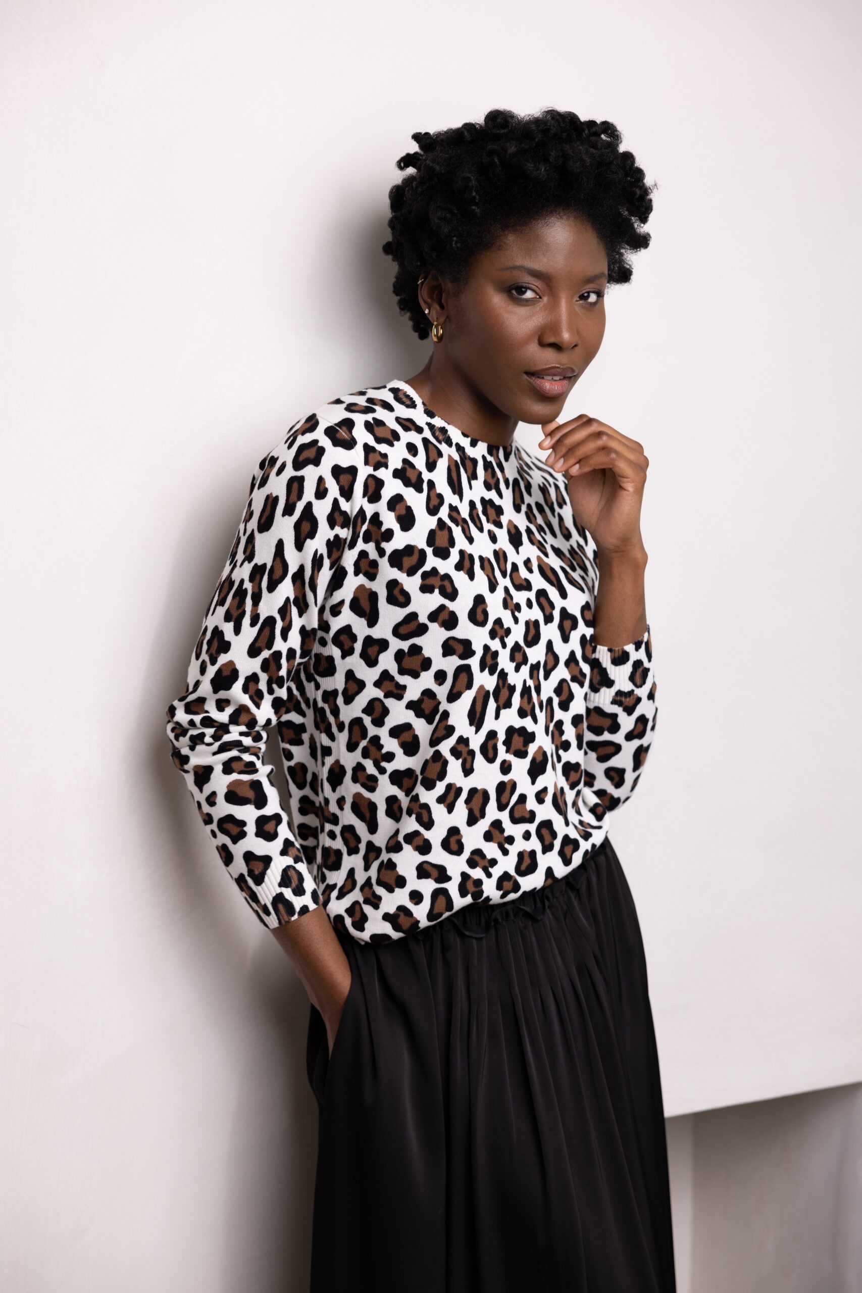 Camille Jumper (100% Sustainable Cotton - Animal Print) - Borderfree
