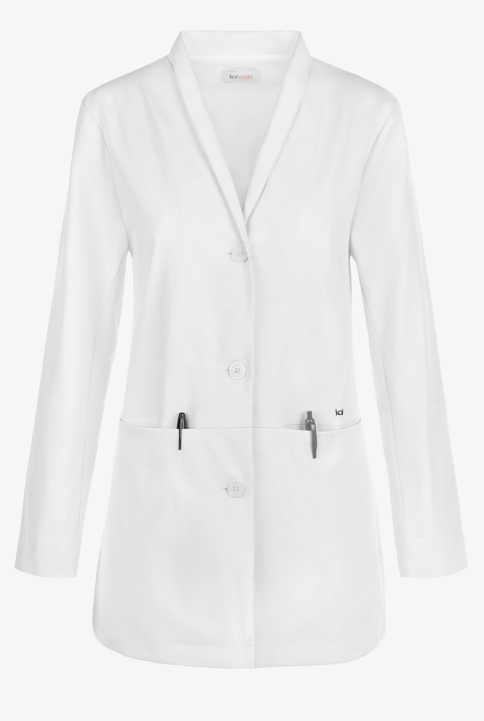 Koi Essentials Care Women's 31 1/2 2-Pocket Lab Coat - Size XL - White ...