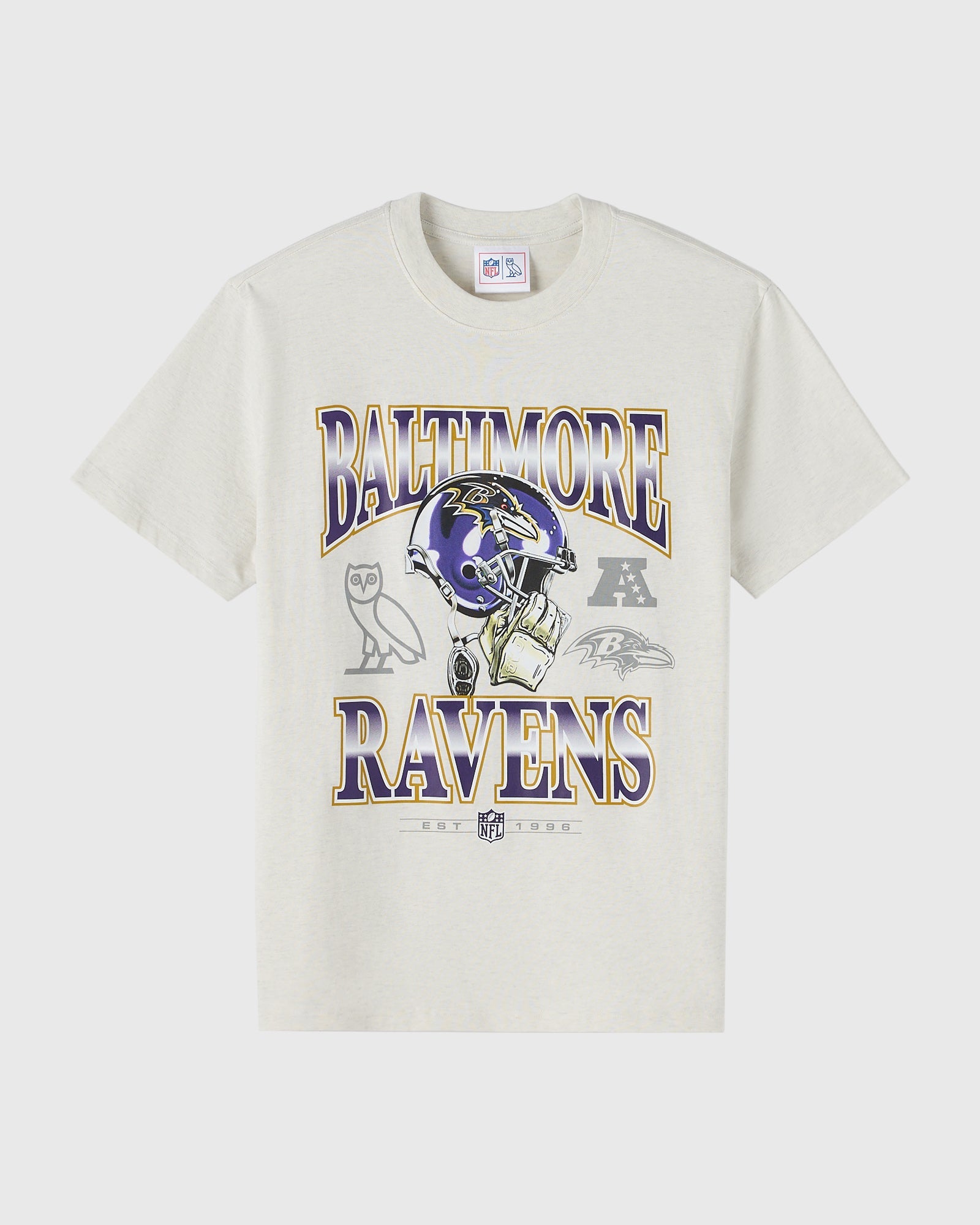 NFL Baltimore Ravens Graphic Team T-Shirt - Ash Heather Grey - Borderfree