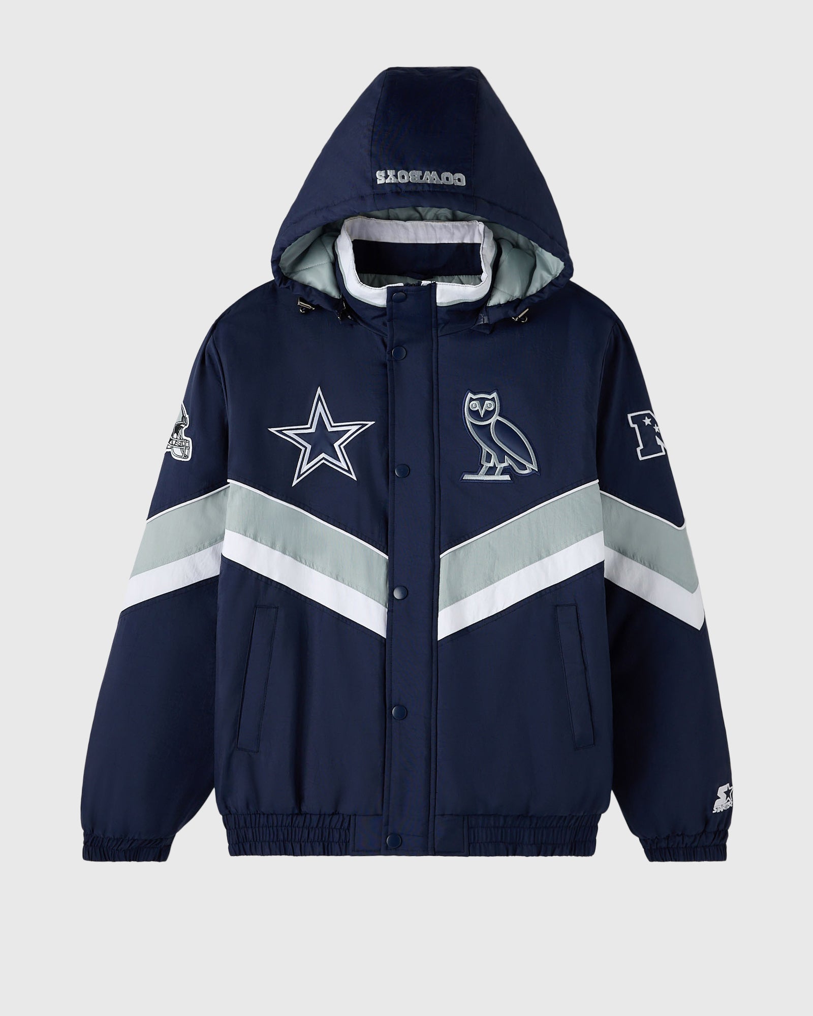 NFL Dallas Cowboys Starter® Sideline Puffer Jacket - Navy - Borderfree