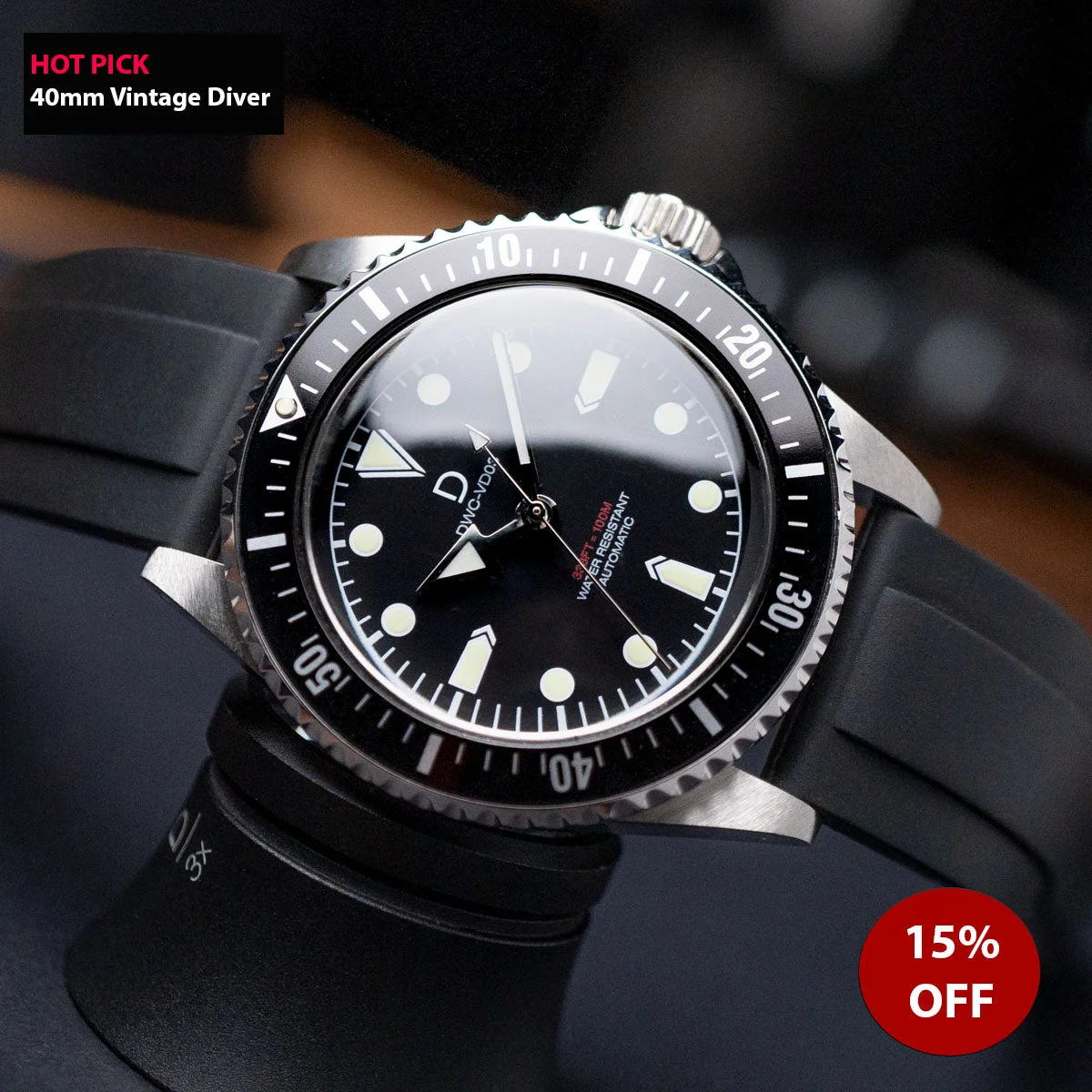 40mm Vintage Dive Watch Kit (Seiko NH35 / NH38 / NH70 Mechanical ...