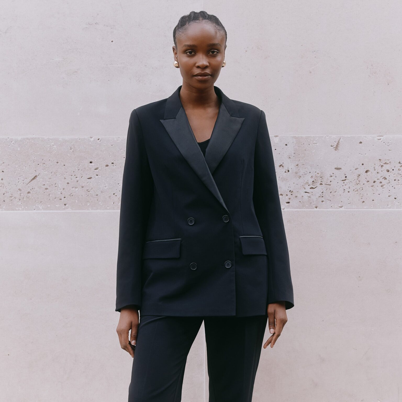 Tuxedo Double Breasted Jacket - Borderfree