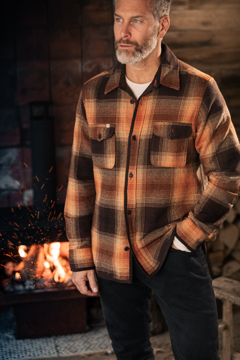 &SONS Emberton Shirt Brown Check - Borderfree