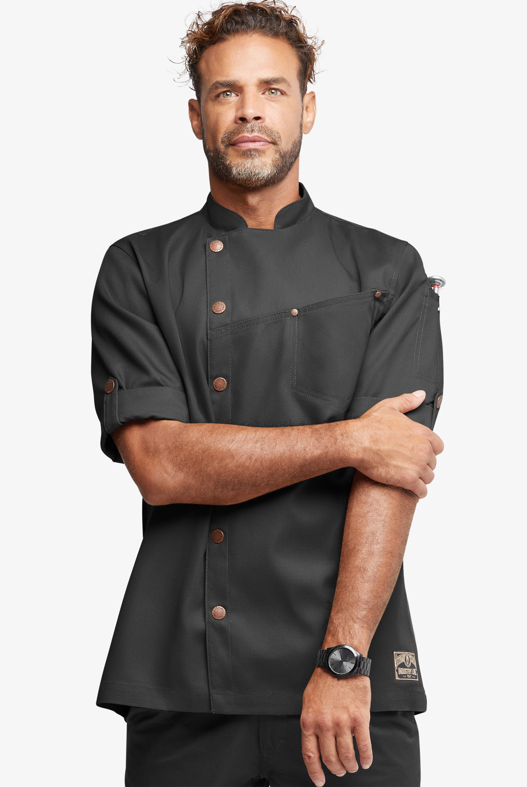 Chef Uniforms Industry Line Workwear Men's 3-Pocket Asymmetrical ...