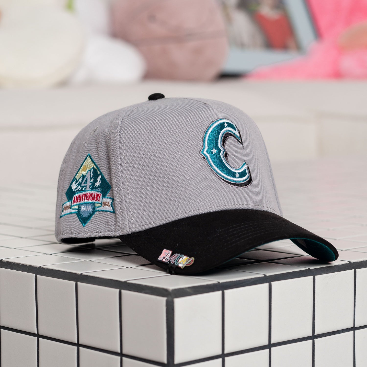 FAM.CAP SNAPBACK "C" CAP 4TH ANNIVERSARY TWO TONE / TEAL GREEN UV ...
