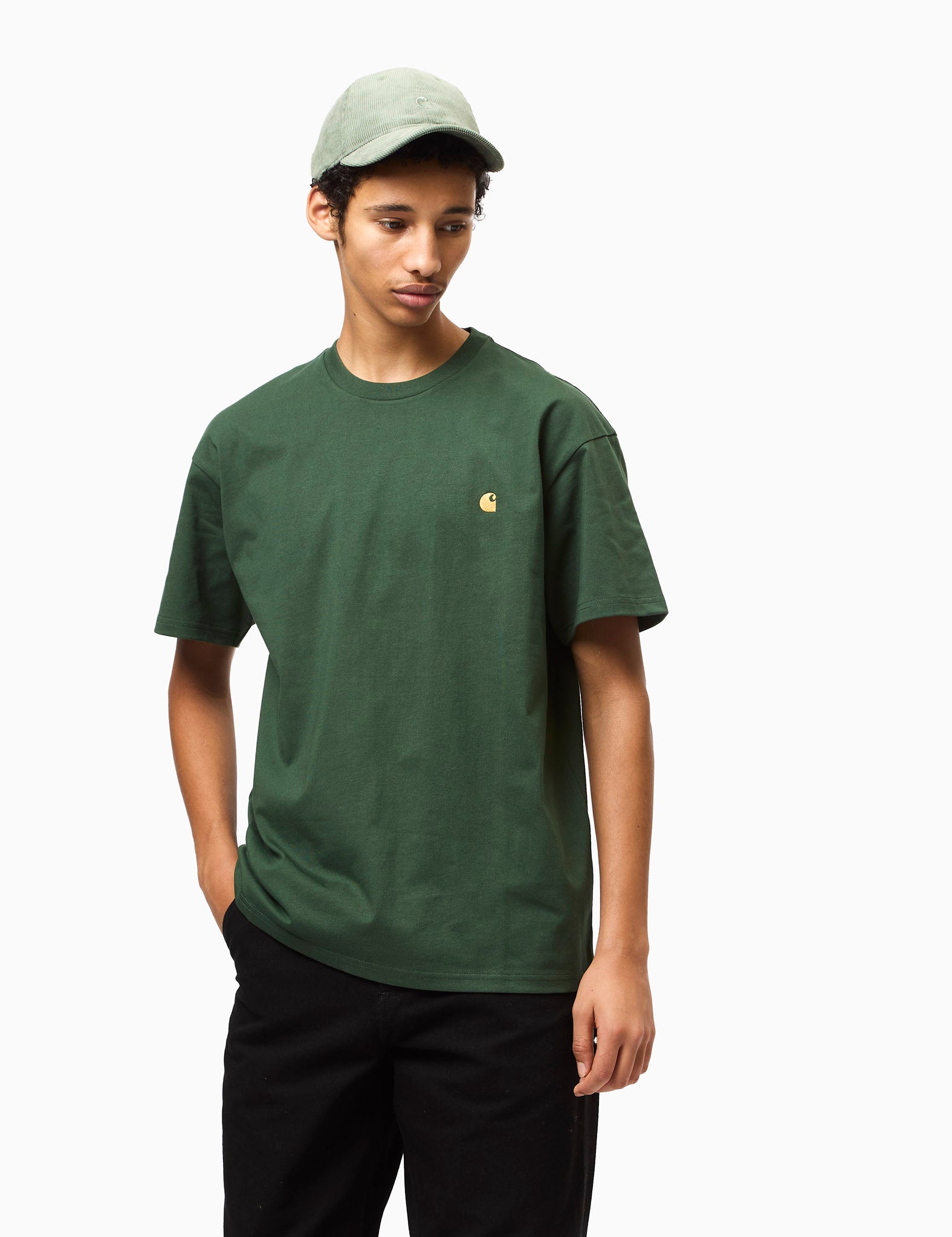 Carhartt WIP Chase T-Shirt (Loose) - Sycamore Tree Green - Borderfree