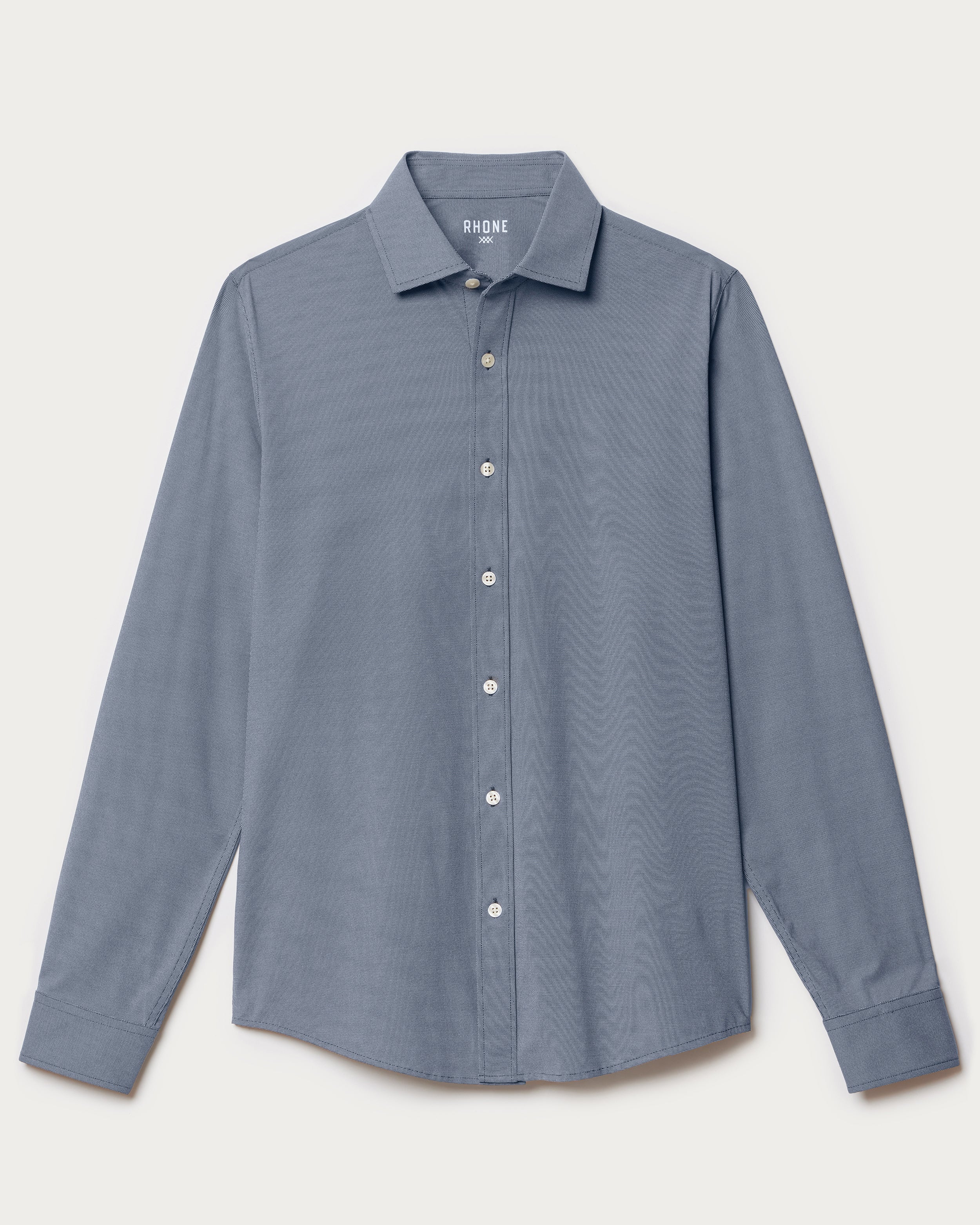 Commuter Shirt Semi Spread Collar - Black Pin Dot - Borderfree