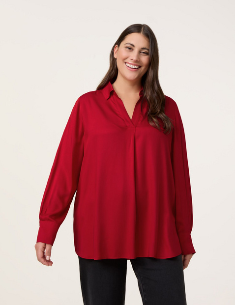 Elegant blouse with a V-neckline, 50 - Borderfree