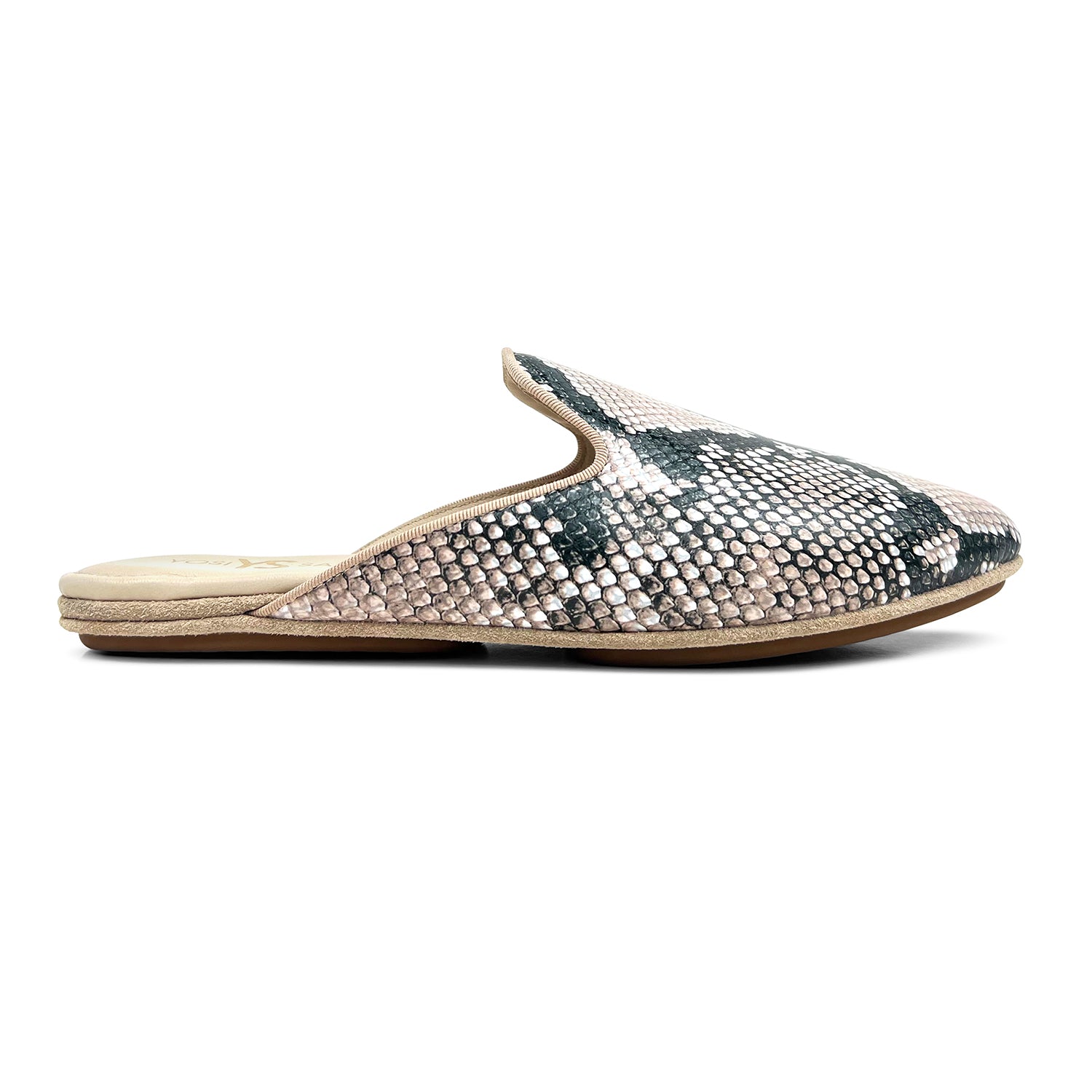 Vidi Mule in Natural Snake Leather - Borderfree