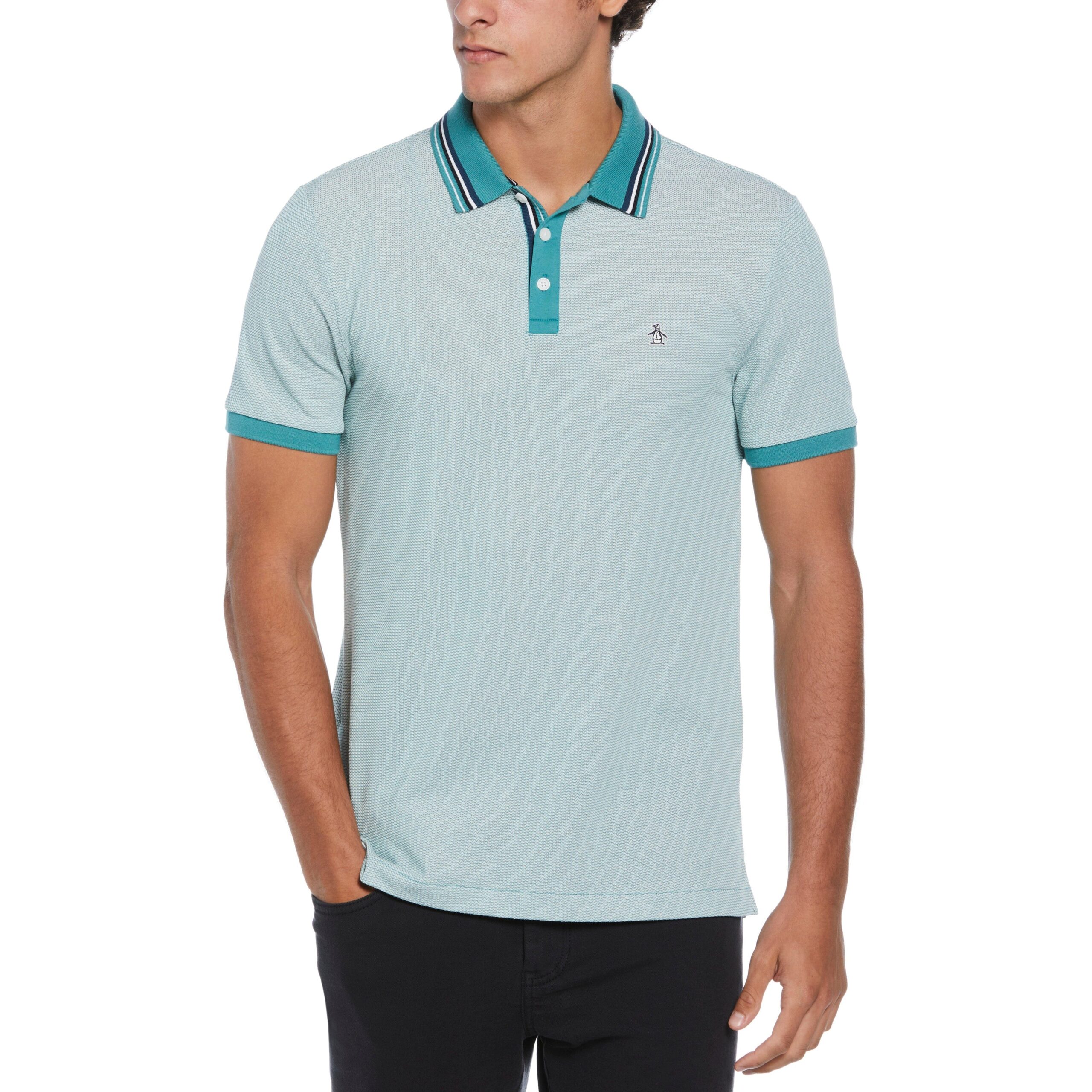 Birdseye Pique Tipped Polo - Borderfree