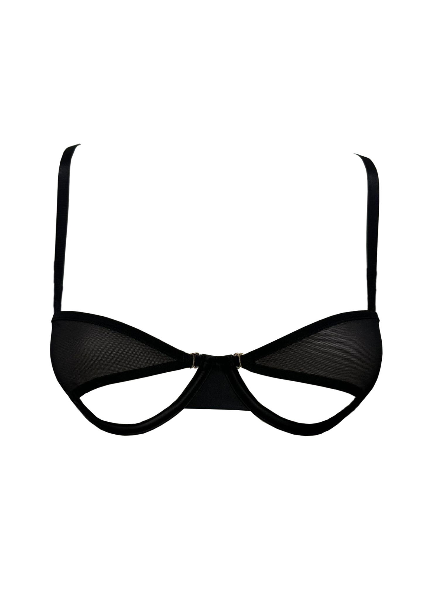 SHEER Openable Bra (Black) - Borderfree