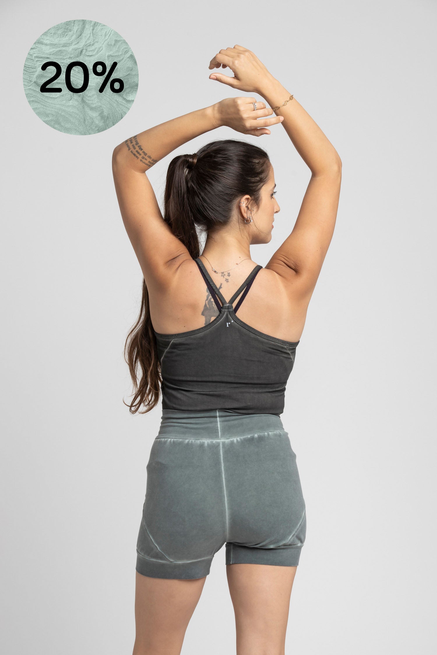 Stonewash Criss Cross Tank Top - Borderfree