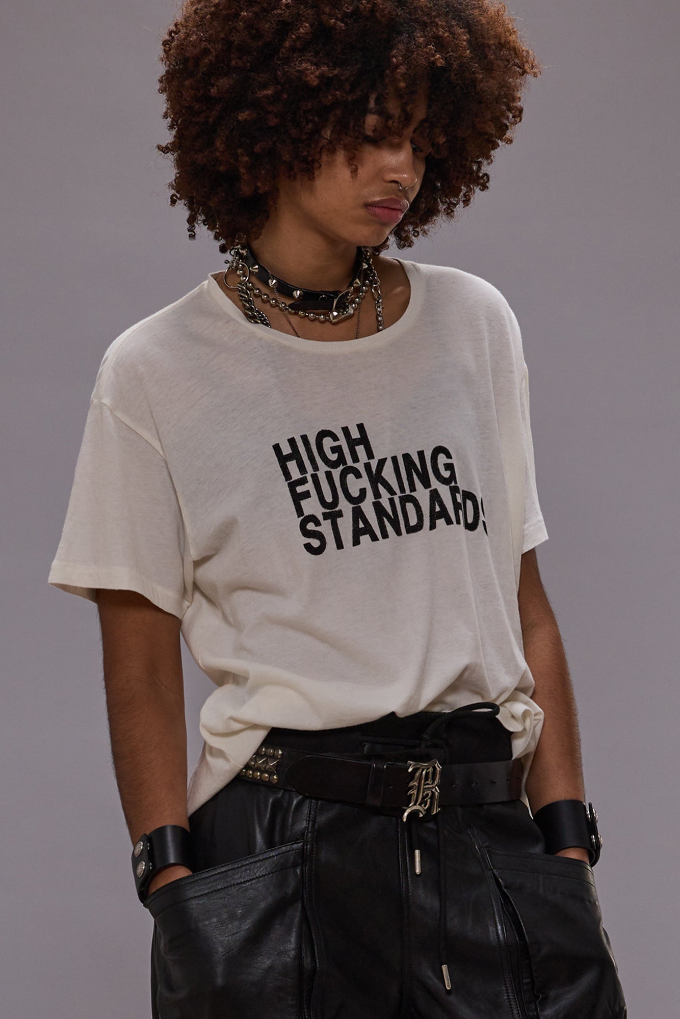 HIGH F STANDARDS BOY T - ECRU - Borderfree