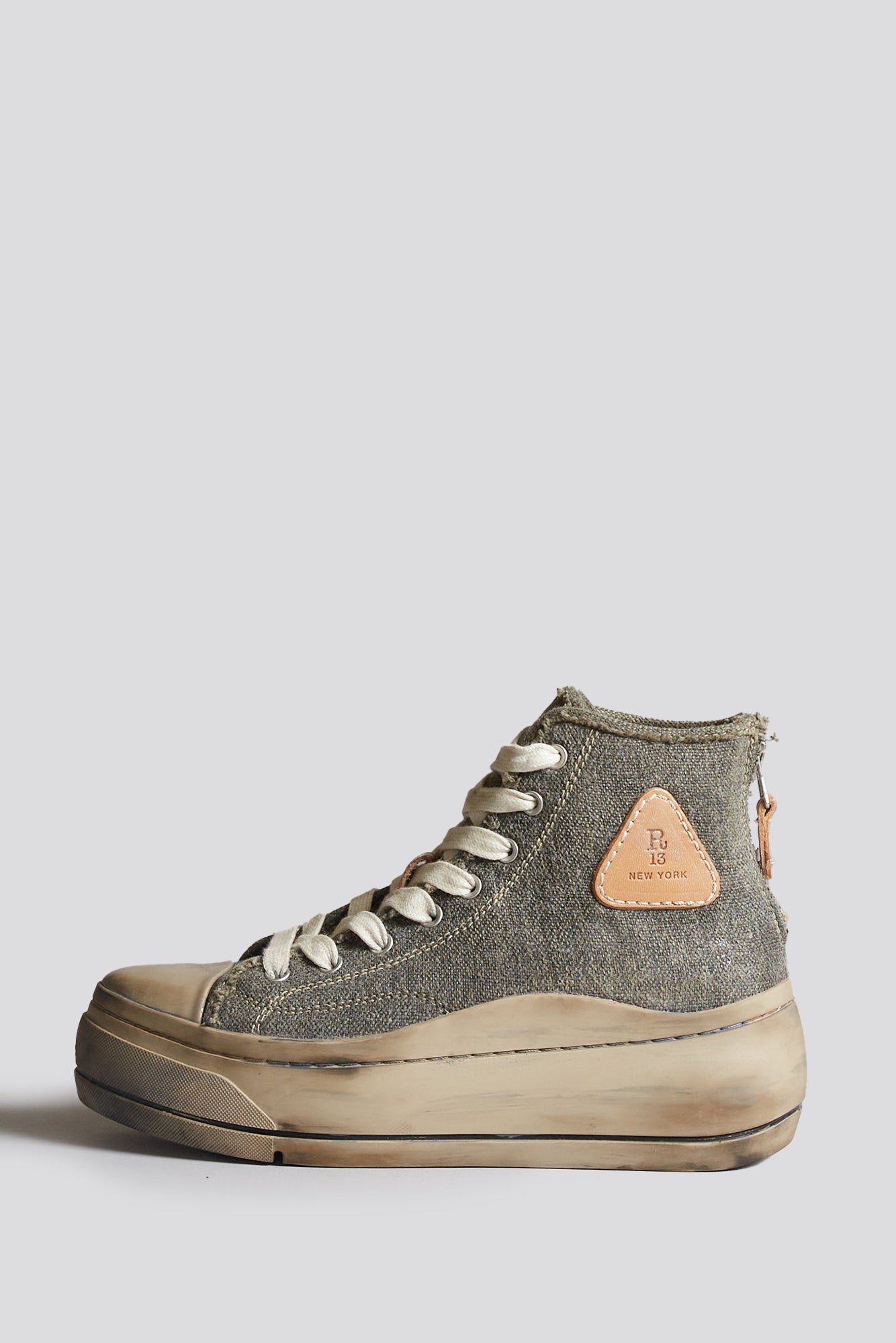 KURT HIGH TOP SNEAKER - WASHED OLIVE - Borderfree