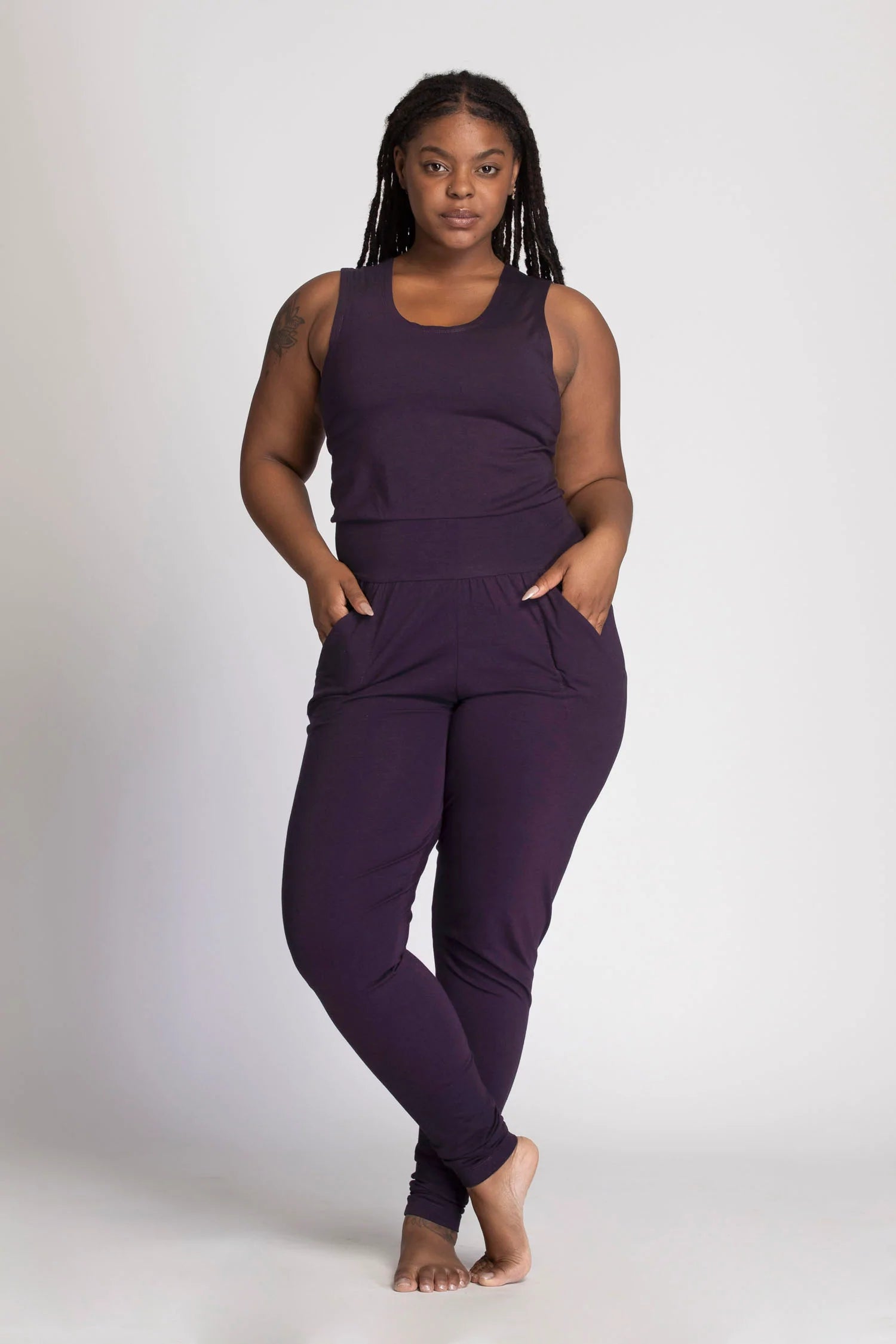 V Back Jumpsuit - Borderfree