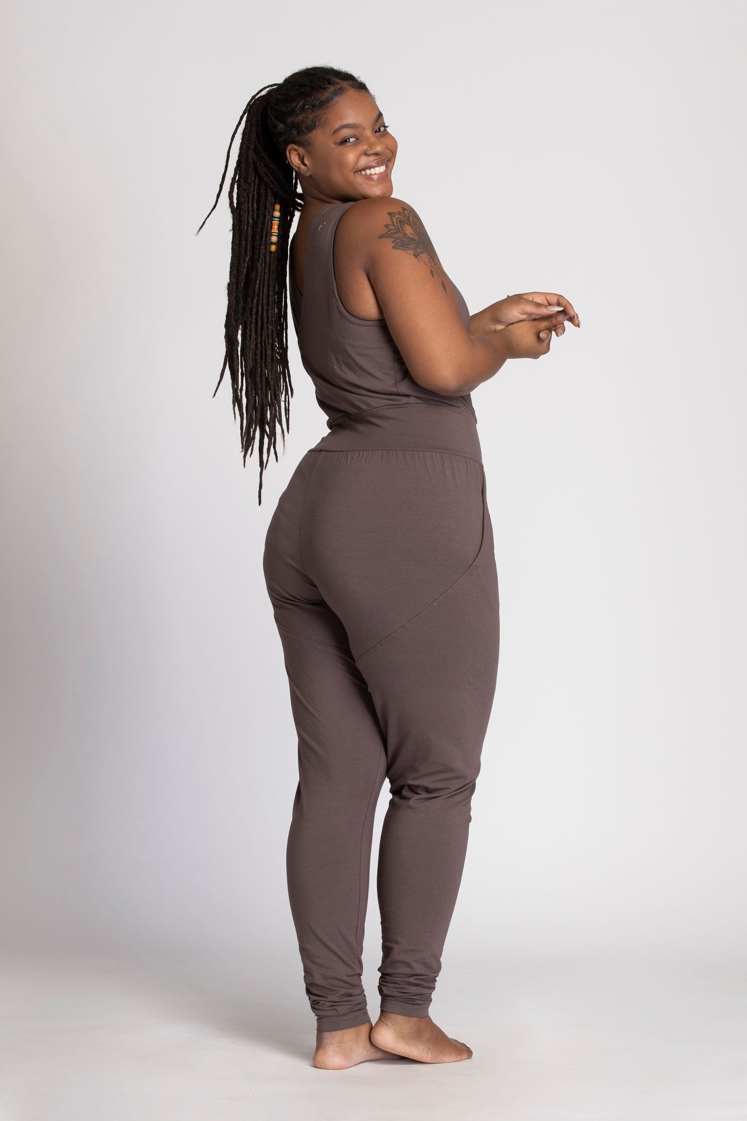 V Back Jumpsuit - Borderfree