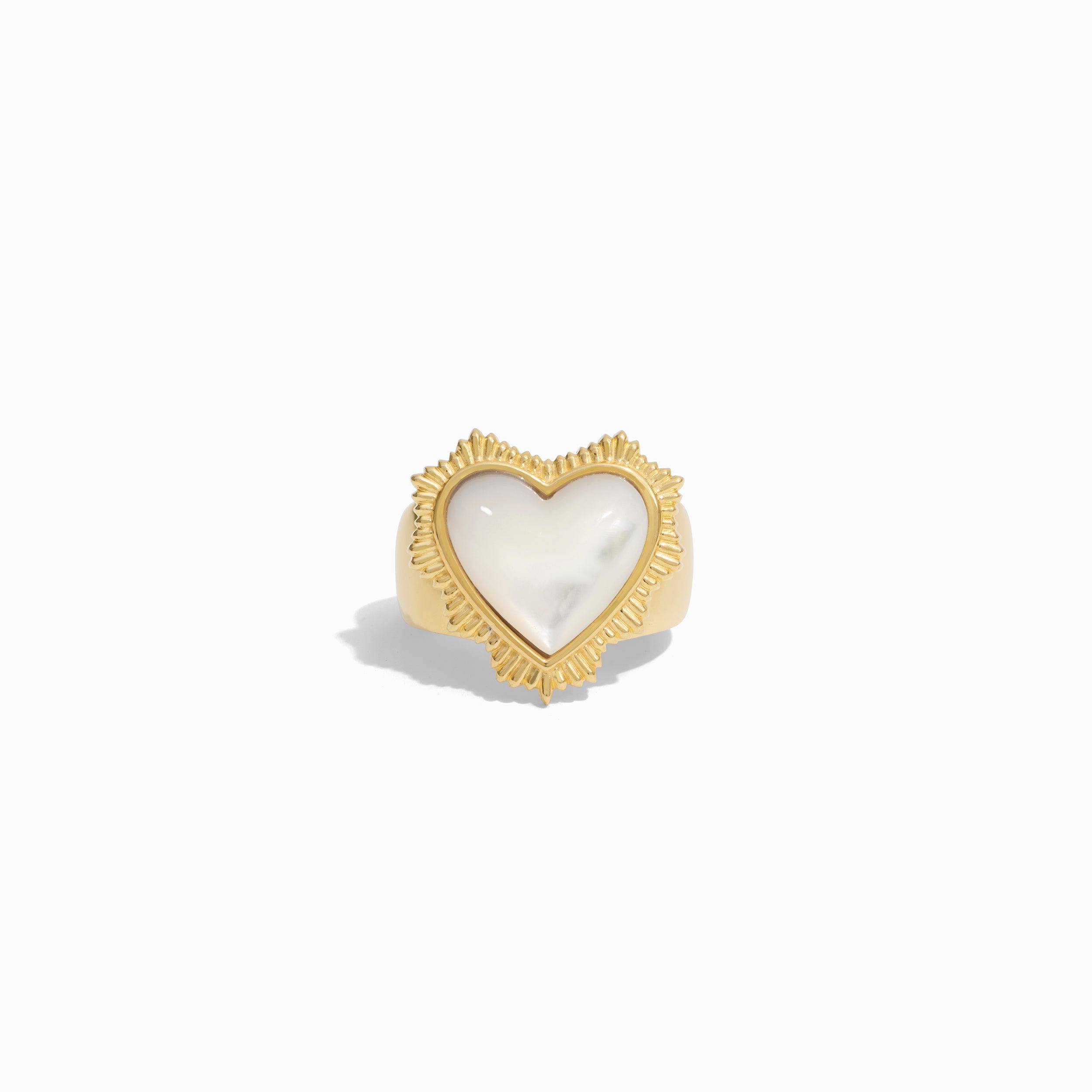 Mother of Pearl Radiant Heart Ring - Borderfree